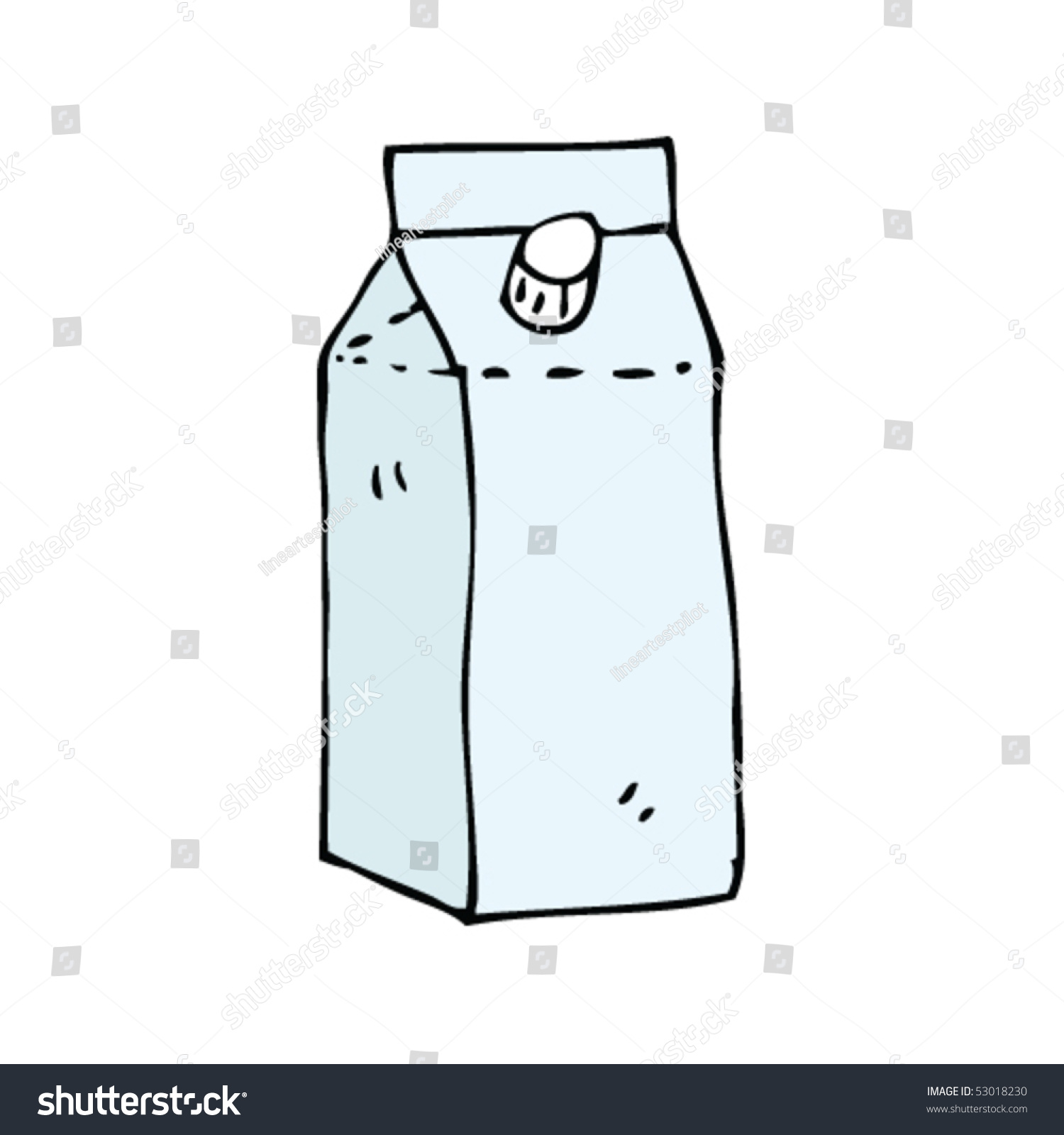 dibujo de cartón de leche: vector de stock (libre de regalías) 53018230