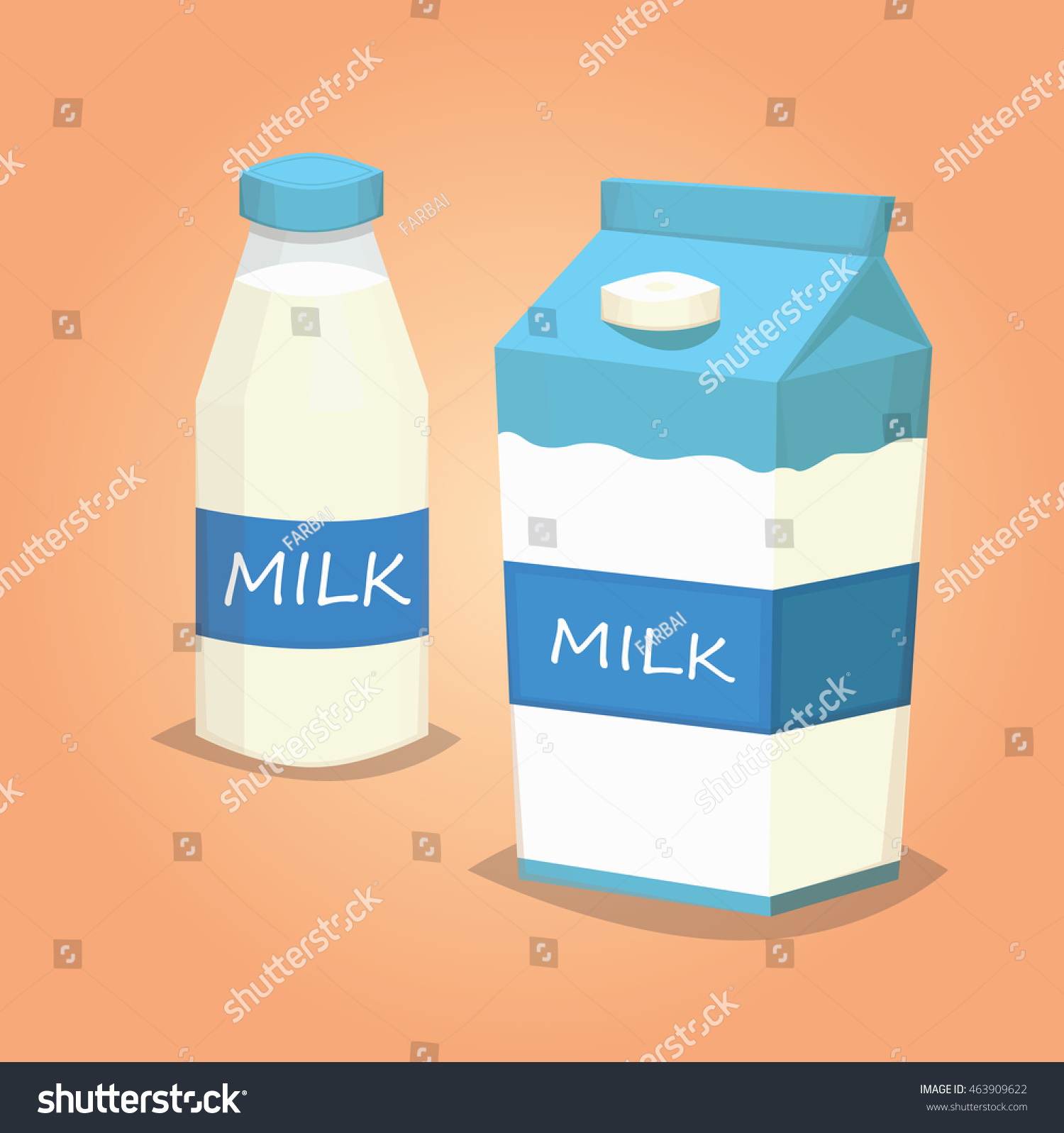 Milk Cartoon Vector Illustration Stock Vector (Royalty Free) 463909622 ...