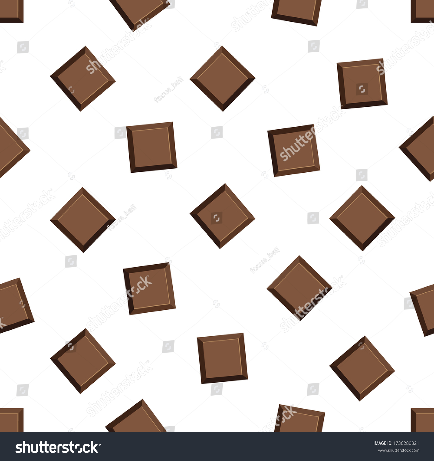 Milk Chocolate Bar Seamless Pattern Stock Vector (Royalty Free ...
