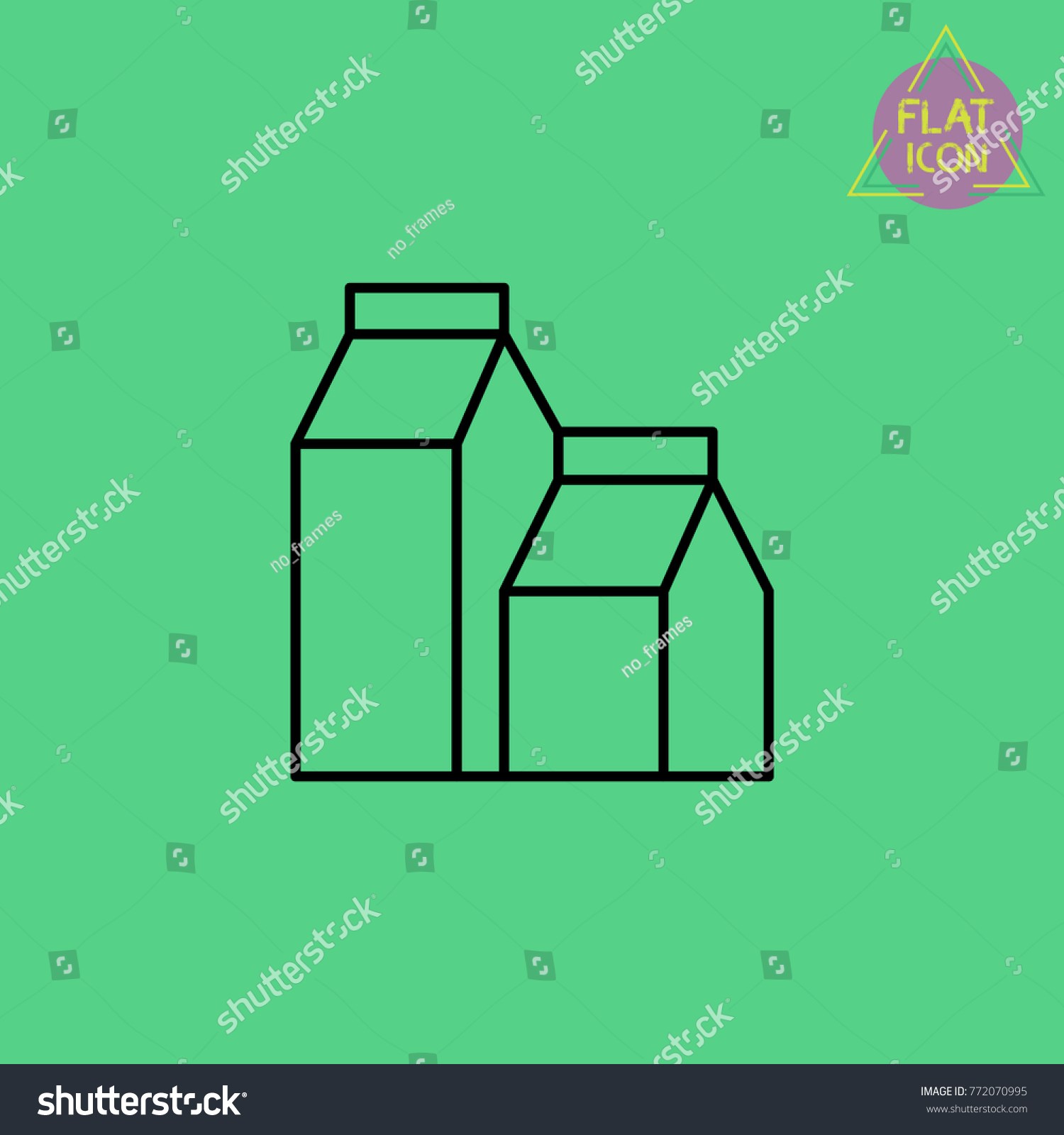 Milk Line Icon Stock Vector (Royalty Free) 772070995