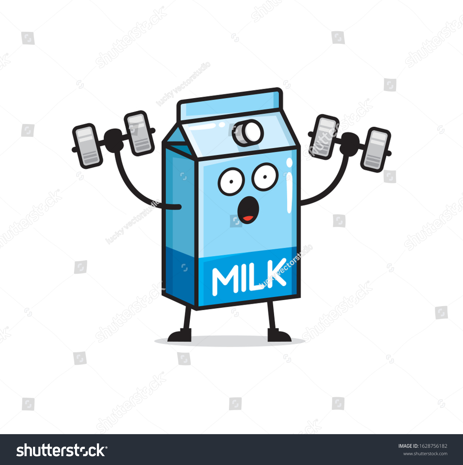 Milk Mascot Character Vector Design Stock Vector (Royalty Free ...