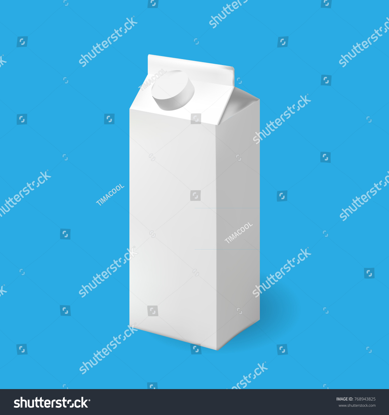 Milk Paper Pack Template Realistic Vector Stock Vector (Royalty Free ...
