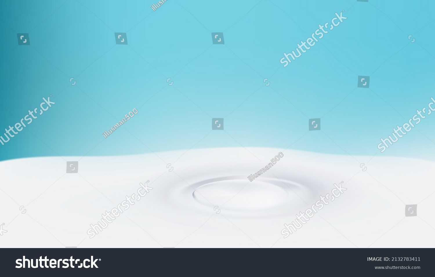 Milk Round Waves Blue Background Stock Vector (Royalty Free) 2132783411 ...