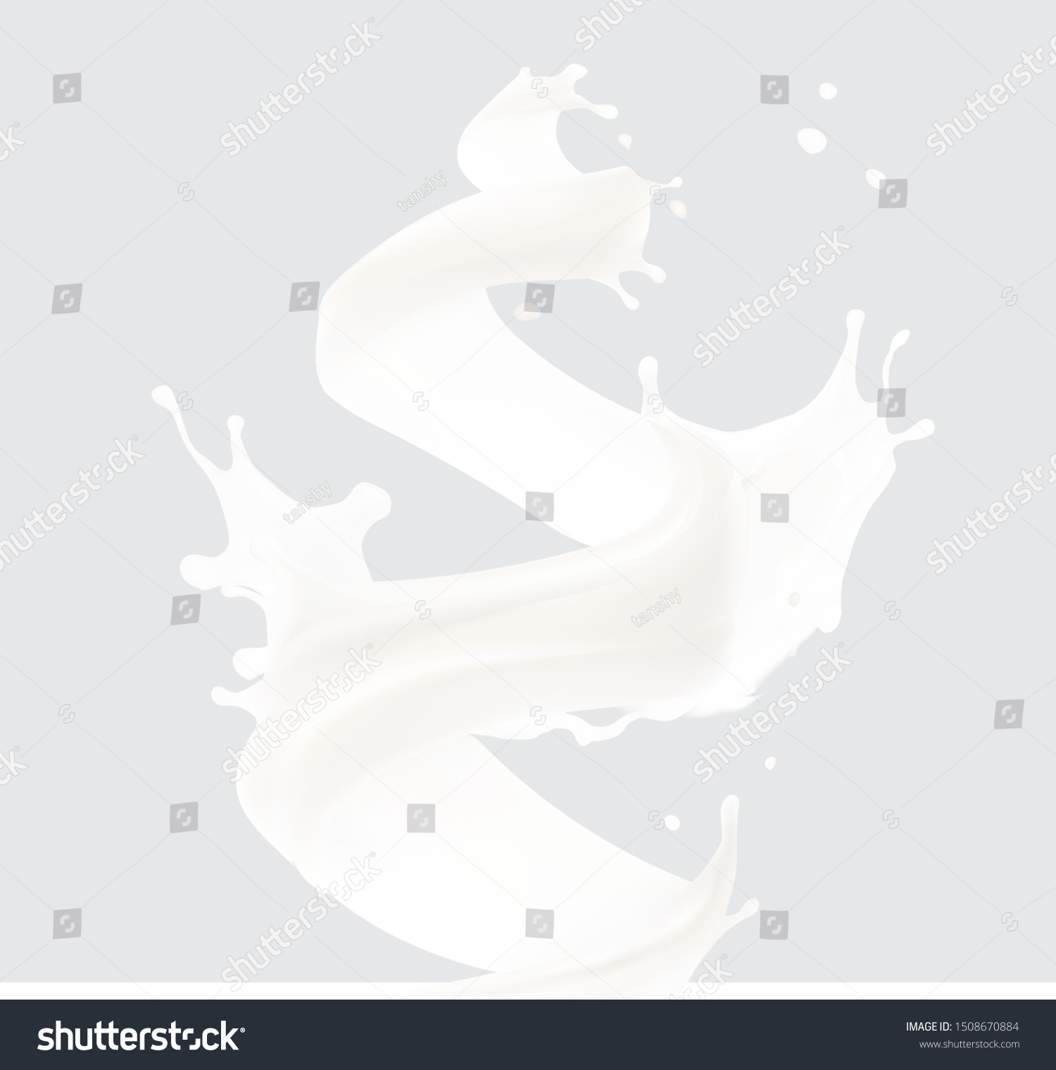 Milk Splash Drop Vector Illustration: vector de stock (libre de ...