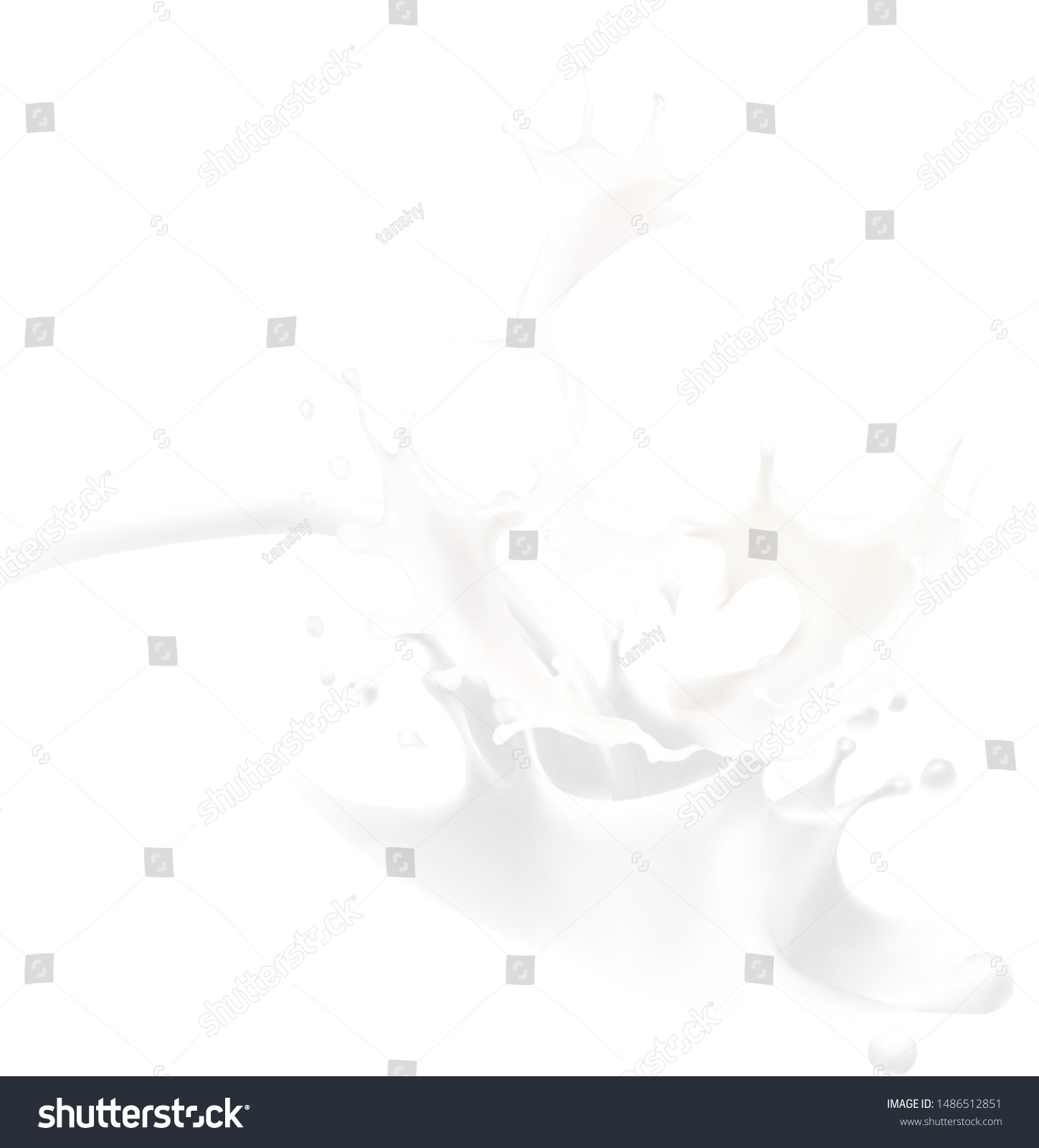 Milk Splash Vector Illustration Stock Vector (Royalty Free) 1486512851 ...