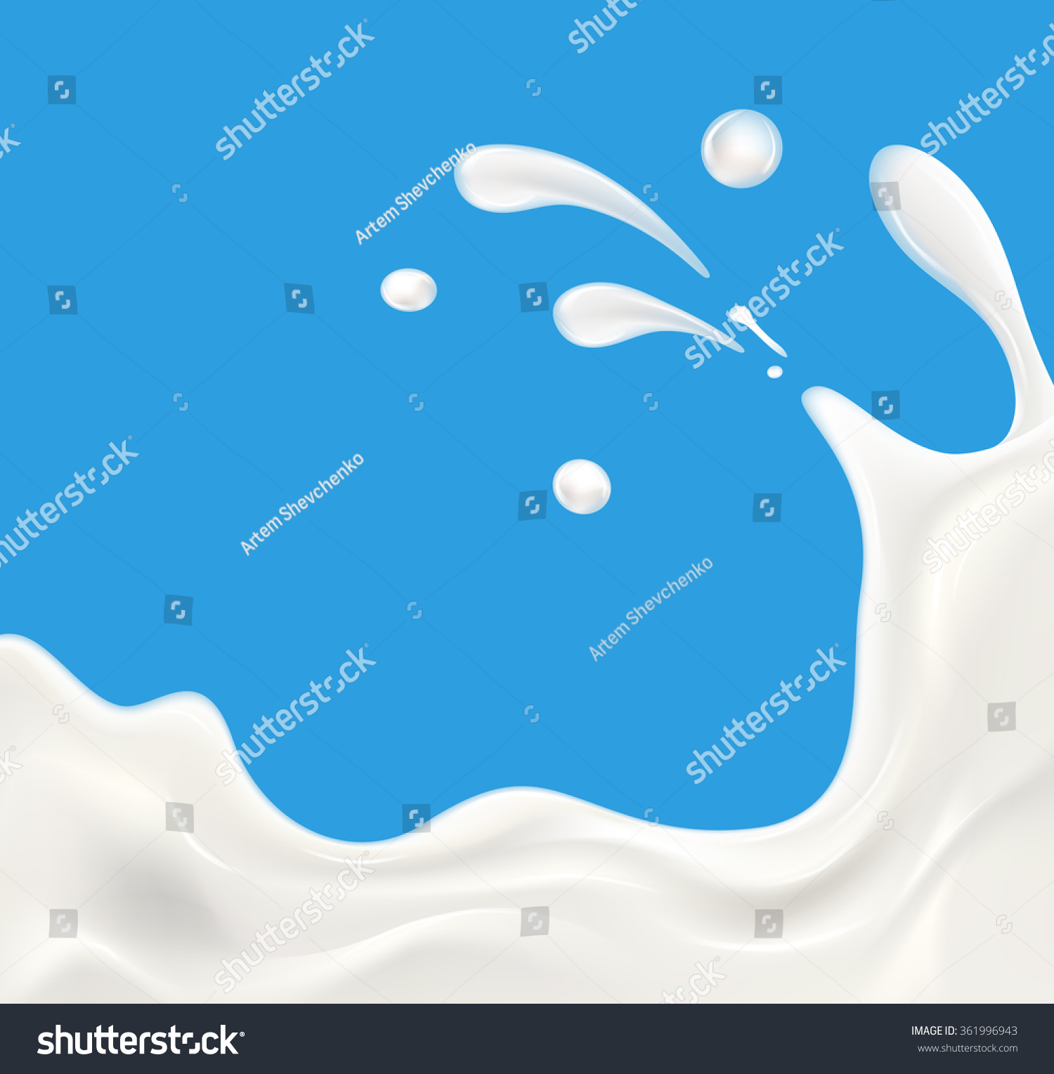 Milk Splash Vector Illustration Stock Vector (Royalty Free) 361996943