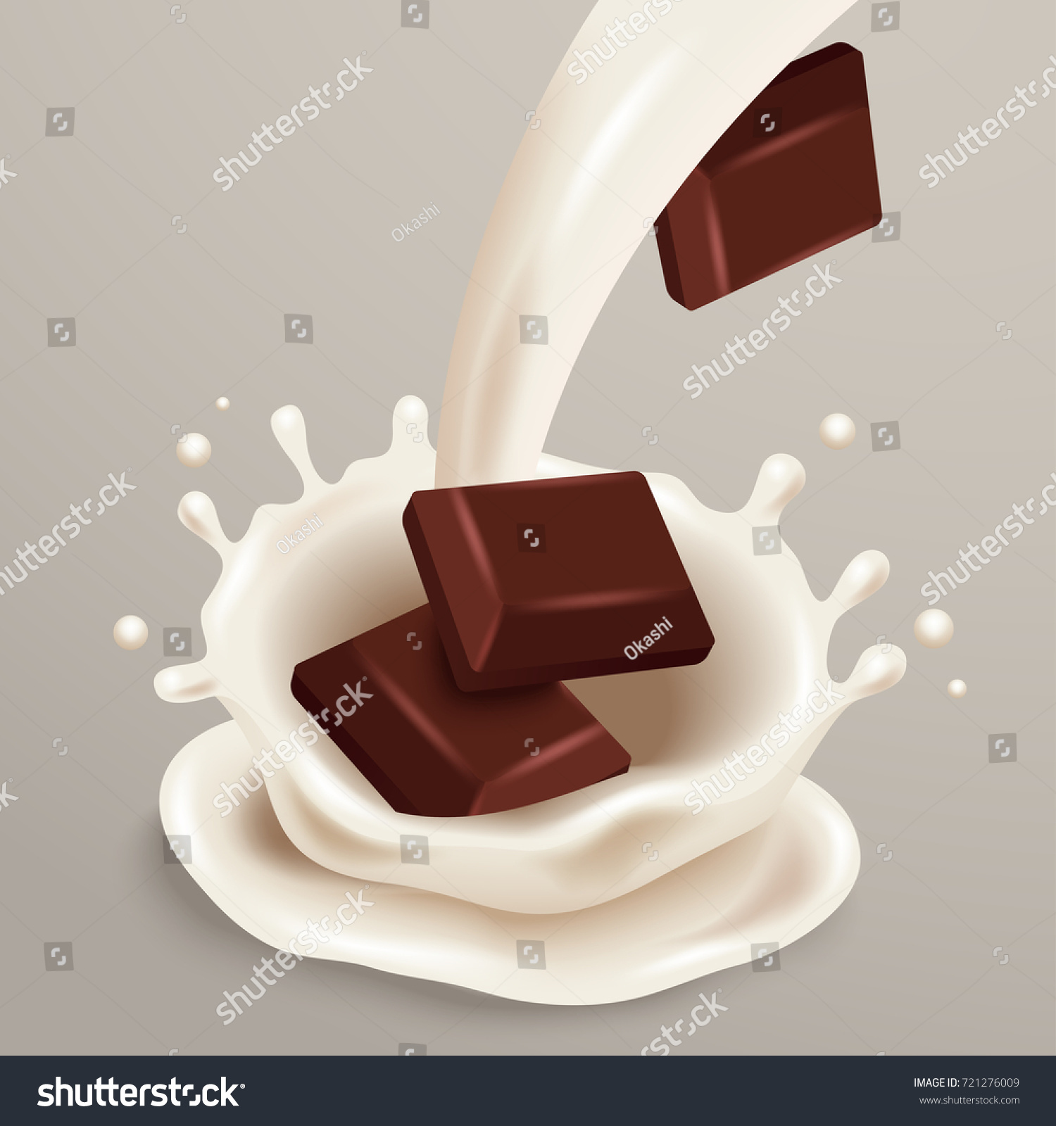 Milk Splash Chocolate Bars Vector Illustration Stock Vector (Royalty ...