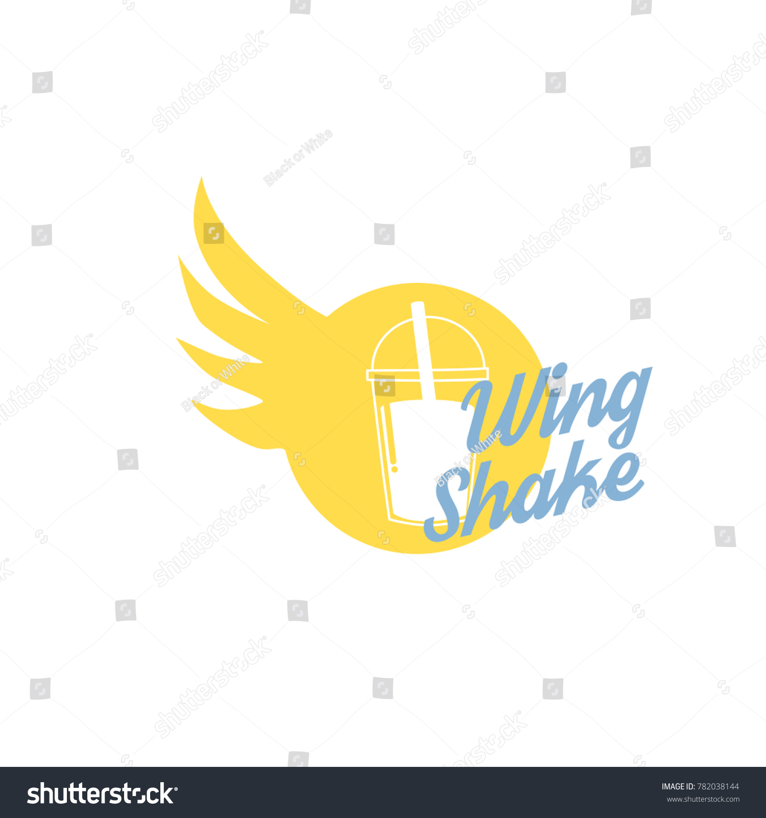 Milkshake Logo Design Stock Vector (Royalty Free) 782038144