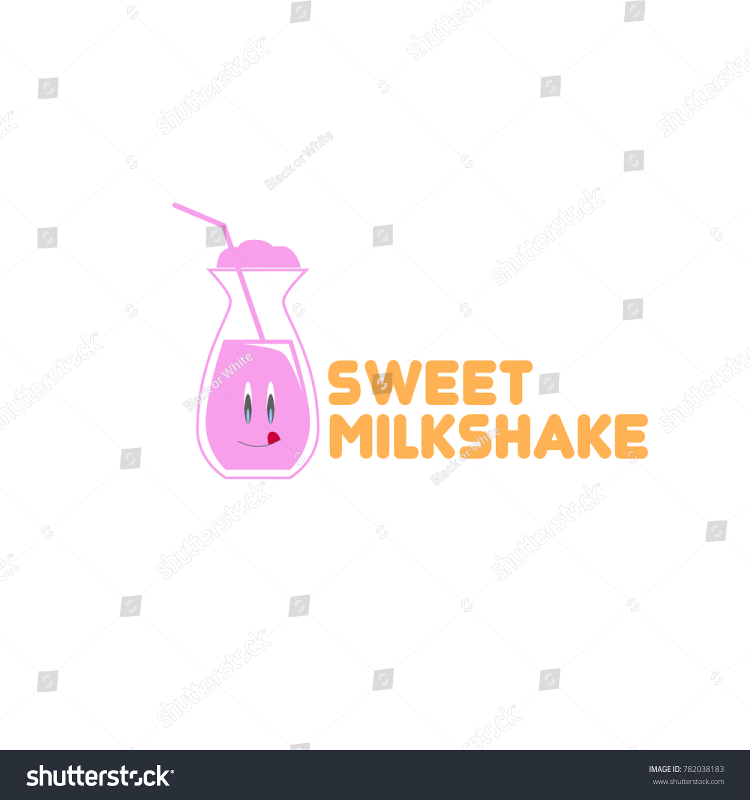 Milkshake Logo Design Stock Vector (Royalty Free) 782038183 | Shutterstock