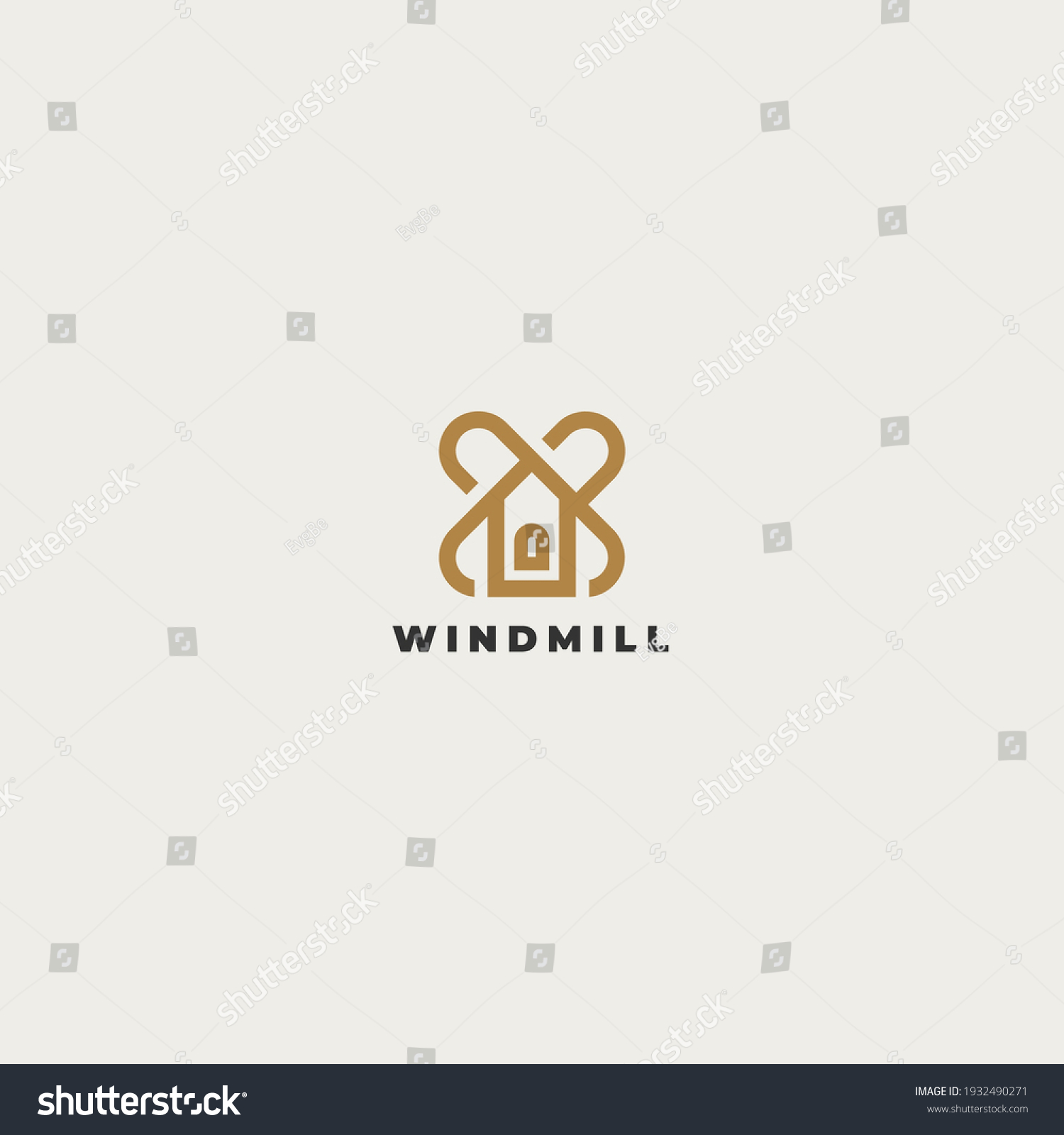 Mill Logo Mill Sign Vector Stock Vector (Royalty Free) 1932490271
