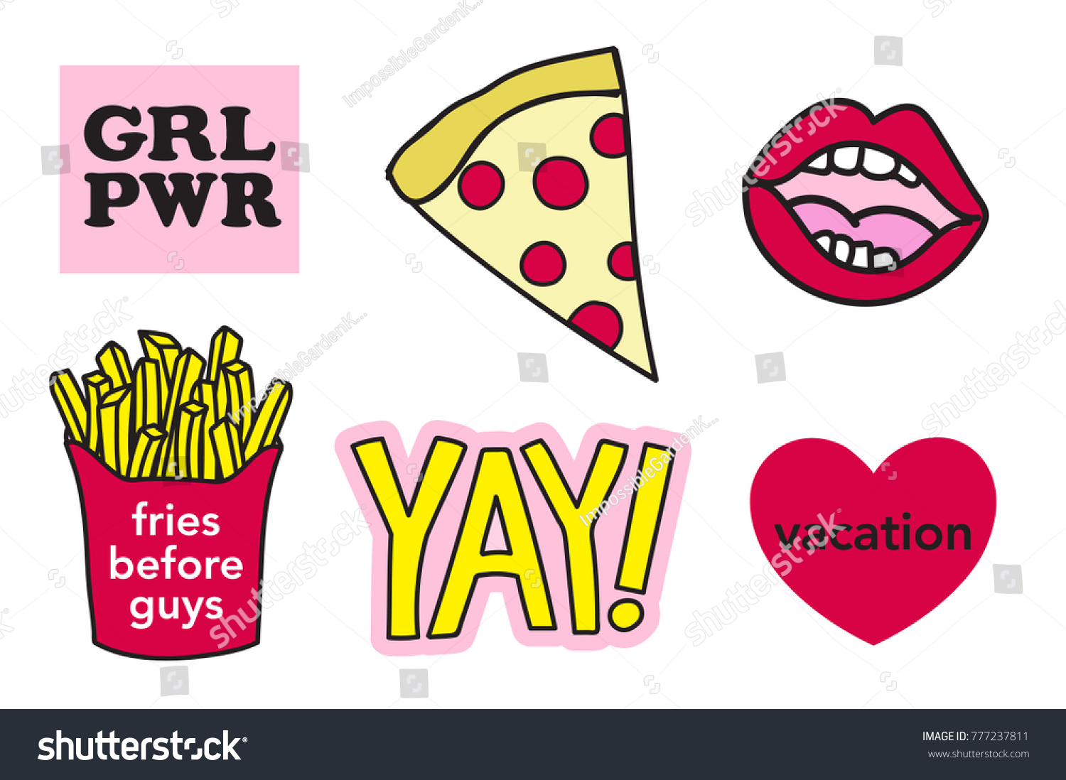 Millennial Icon Set Stock Vector (Royalty Free) 777237811