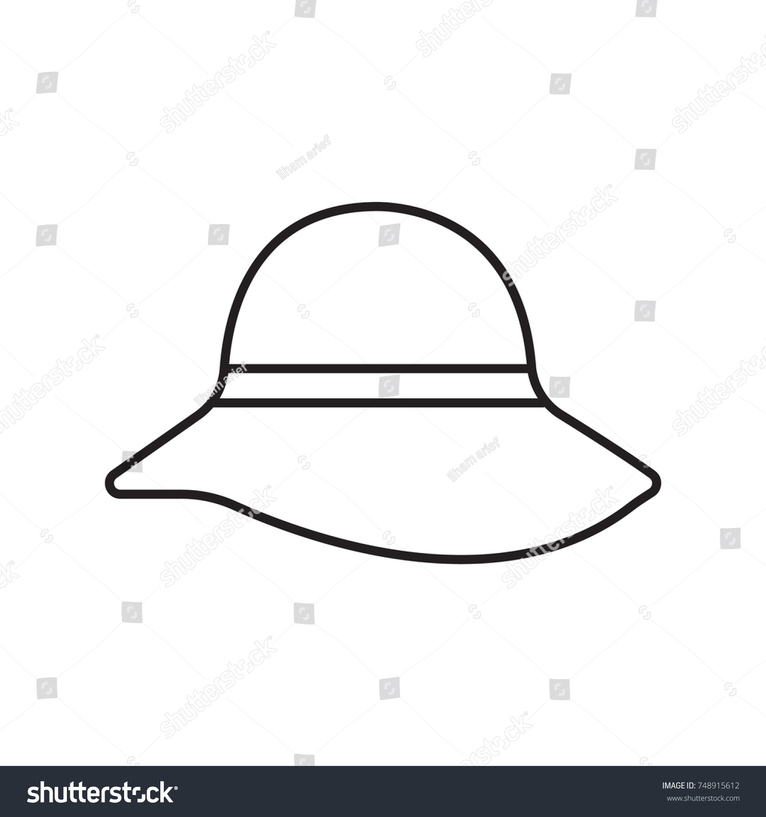 Millinery Icon Outline Stock Vector (Royalty Free) 748915612 | Shutterstock