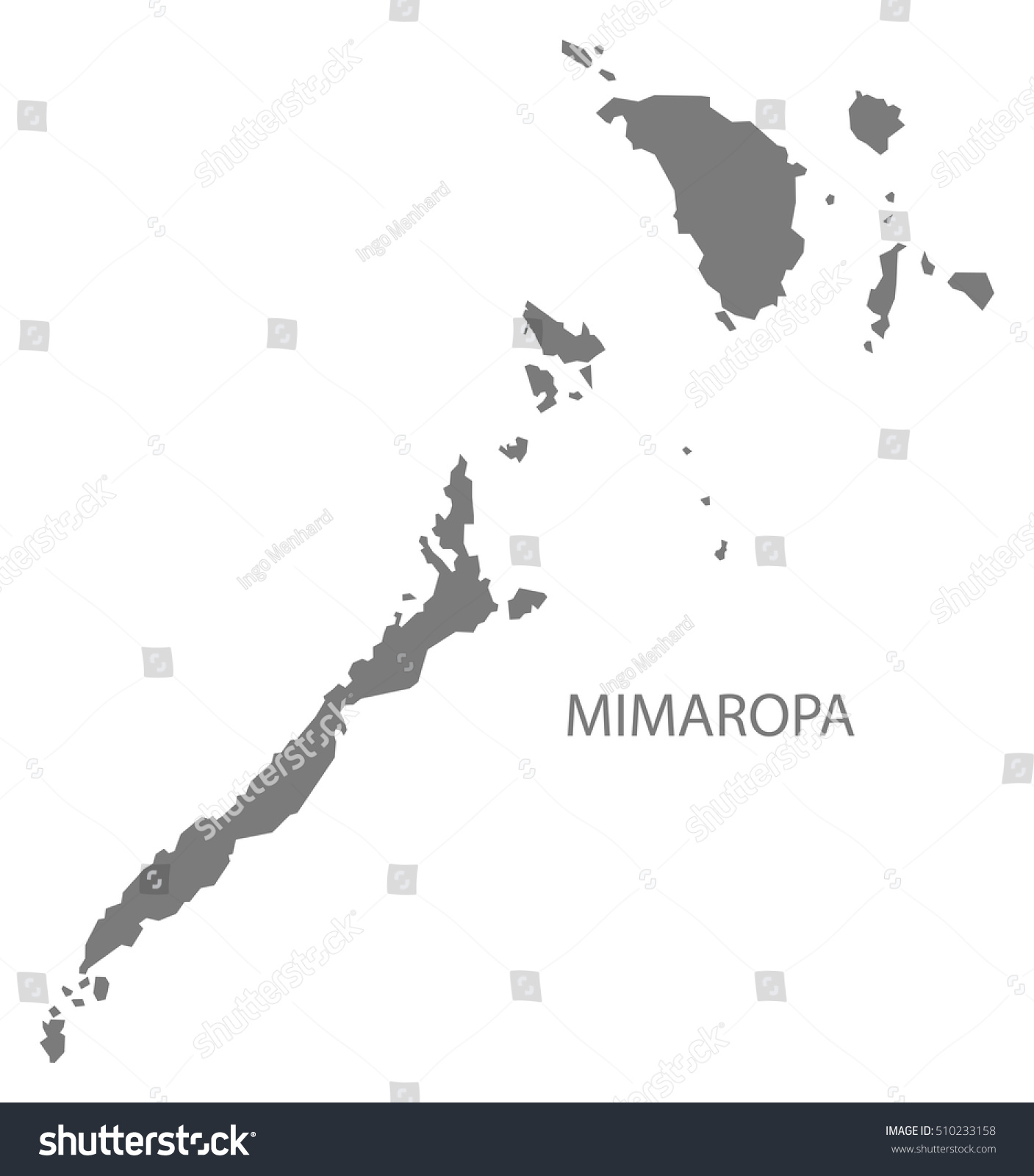Mimaropa Philippines Map Grey Stock Vector (Royalty Free) 510233158 ...