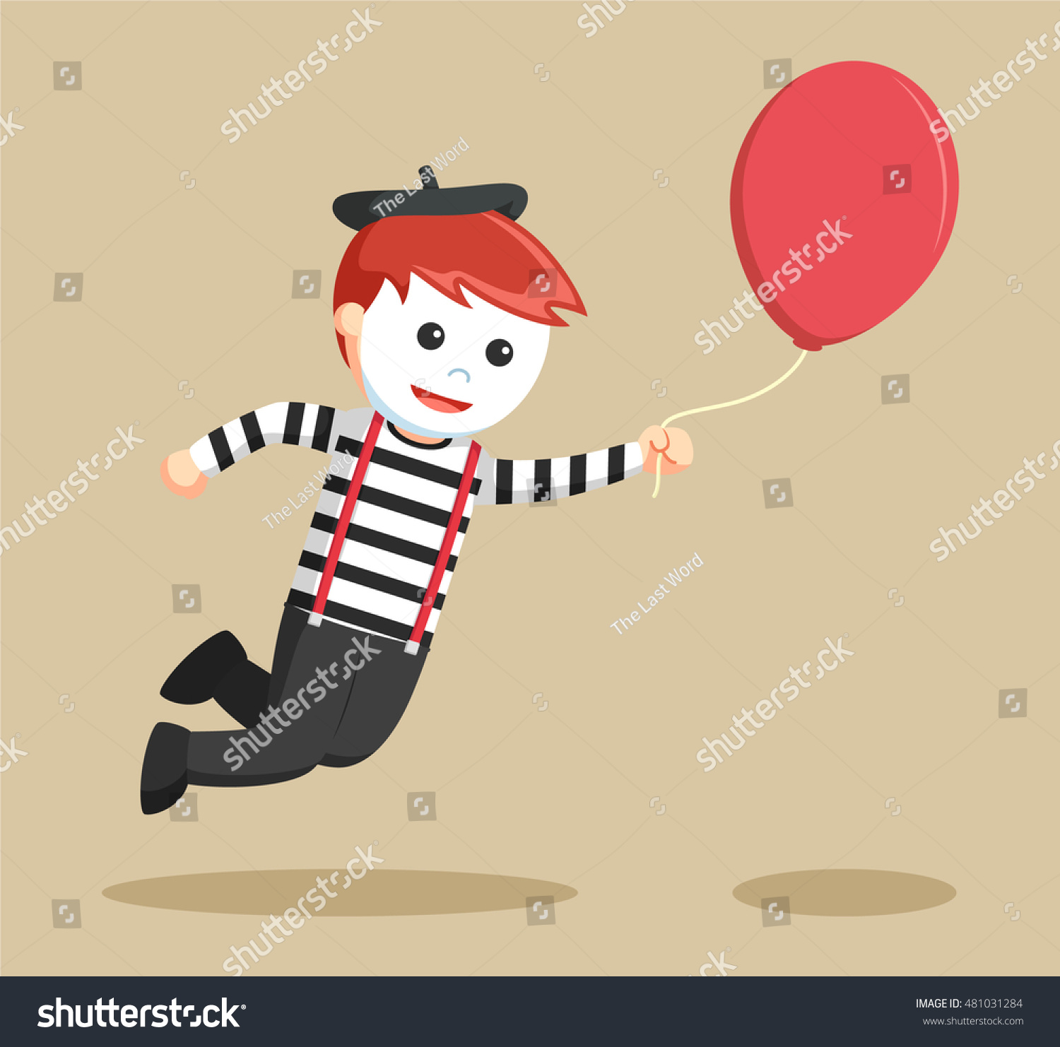 Mime Flying Balloon Stock Vector (Royalty Free) 481031284 | Shutterstock