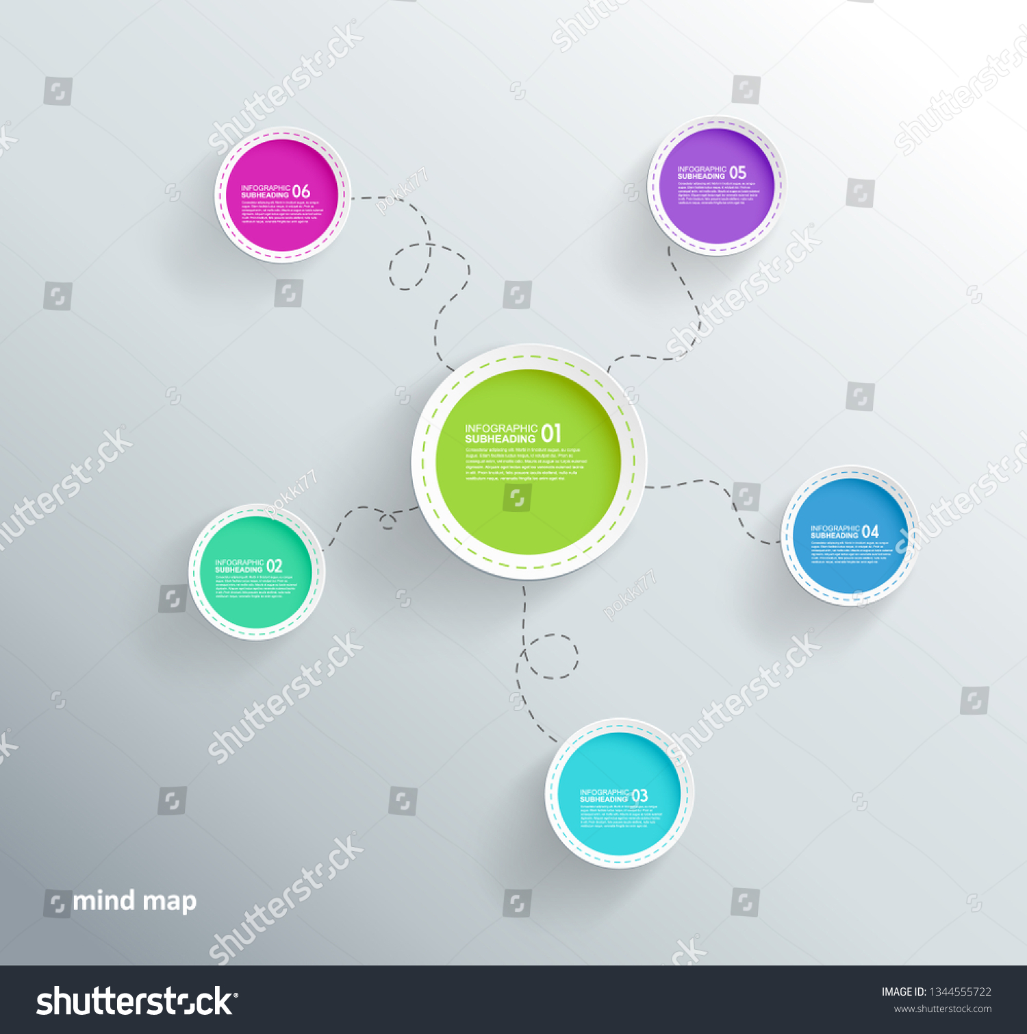Mind Map Illustration Vector Background Place Stock Vector (Royalty ...