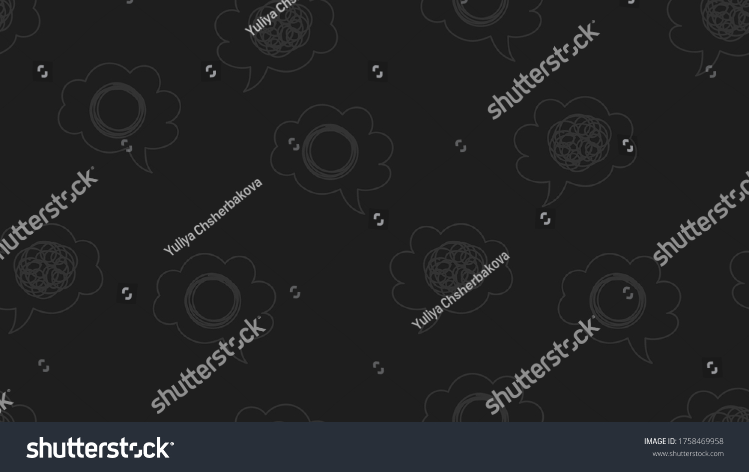Mindmap Background Psychology Seamless Pattern Coaching Stock Vector ...