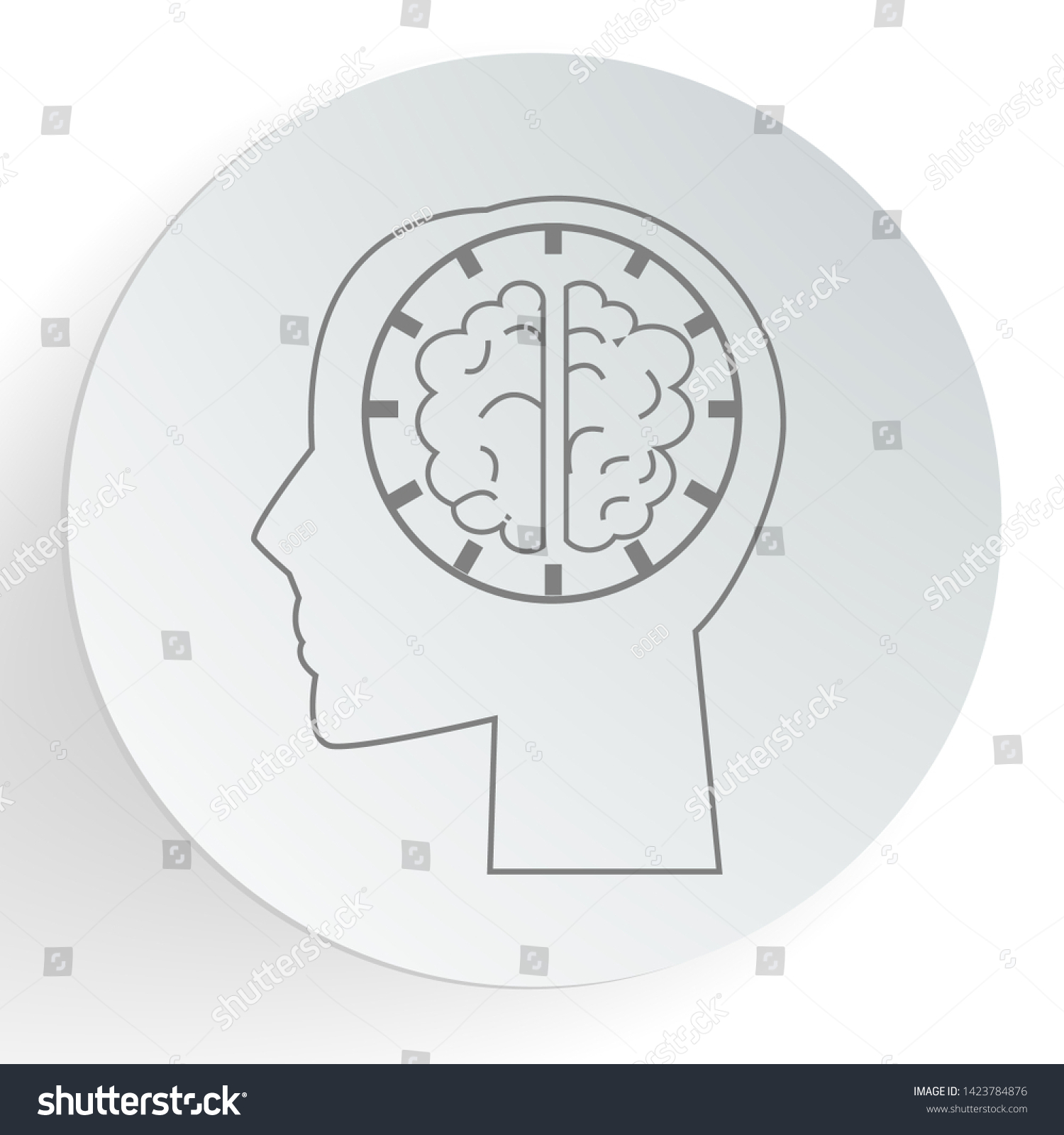 Mindset Vector Line Icon Creative Brain Stock Vector (Royalty Free ...