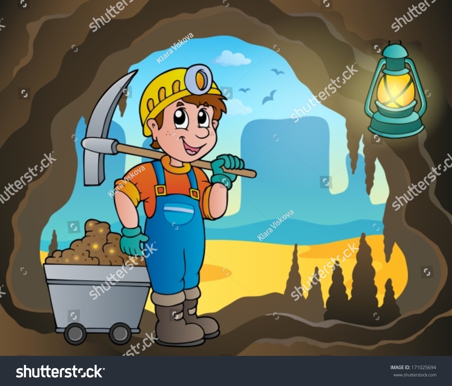 Mine Theme Image 4 Eps10 Vector Stock Vector (Royalty Free) 171025694