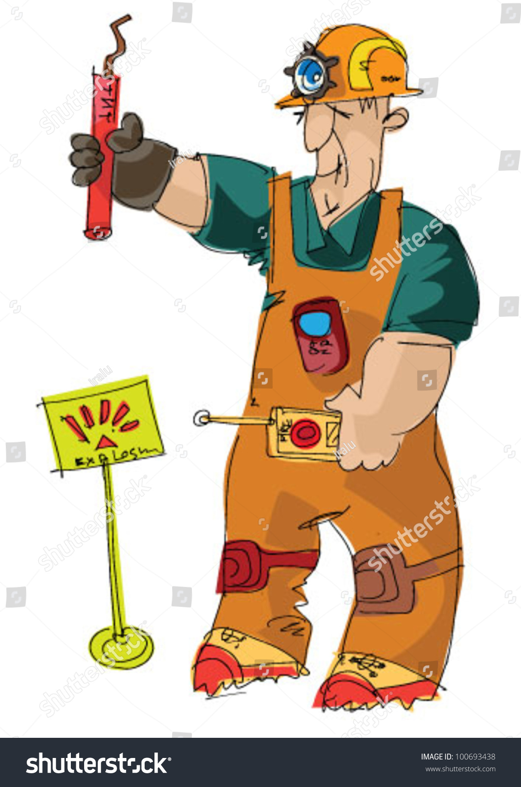 Miner Cartoon Stock Vector (Royalty Free) 100693438 | Shutterstock