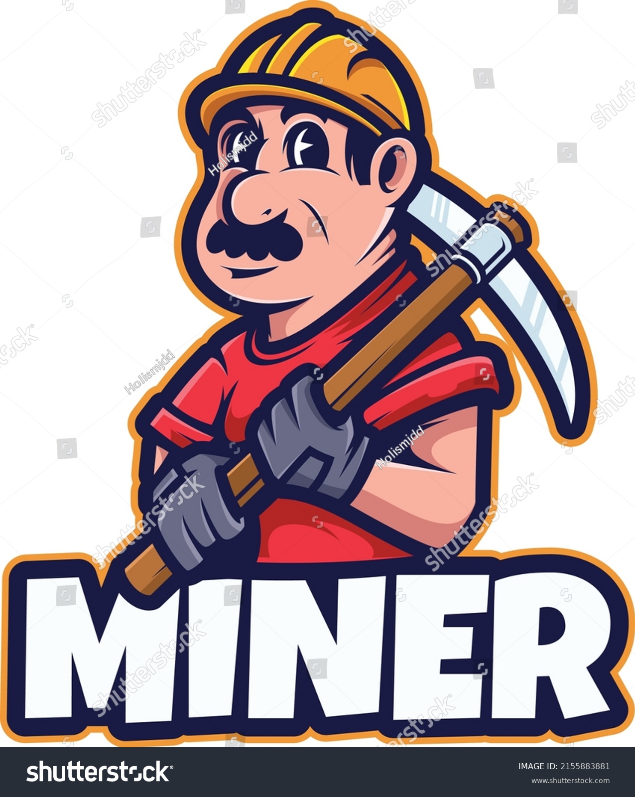 Miner Logo Mascot Illustrations Vector Stock Vector (Royalty Free ...