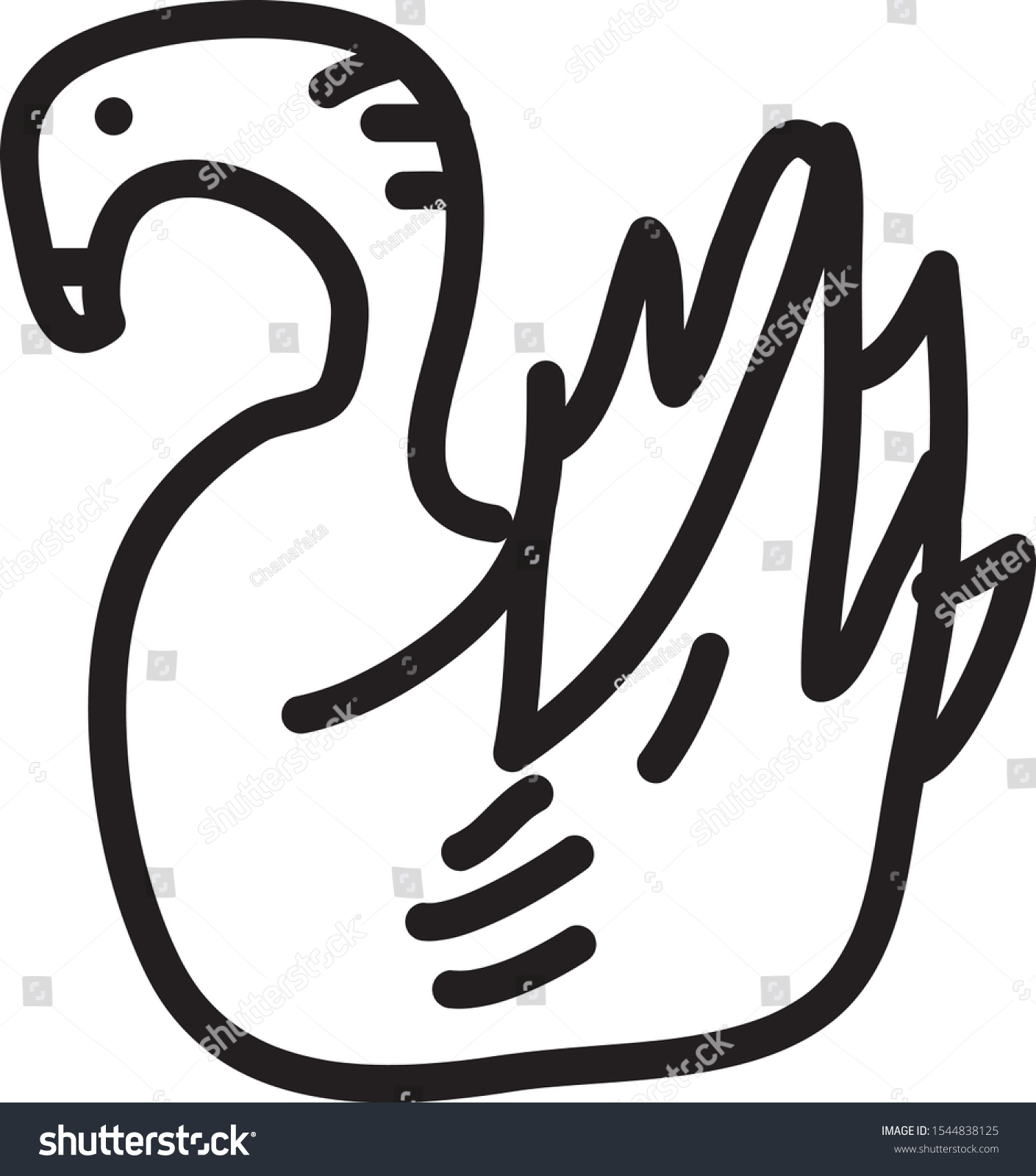 Mini Duck Cartoon Art Vector Stock Vector (Royalty Free) 1544838125 ...