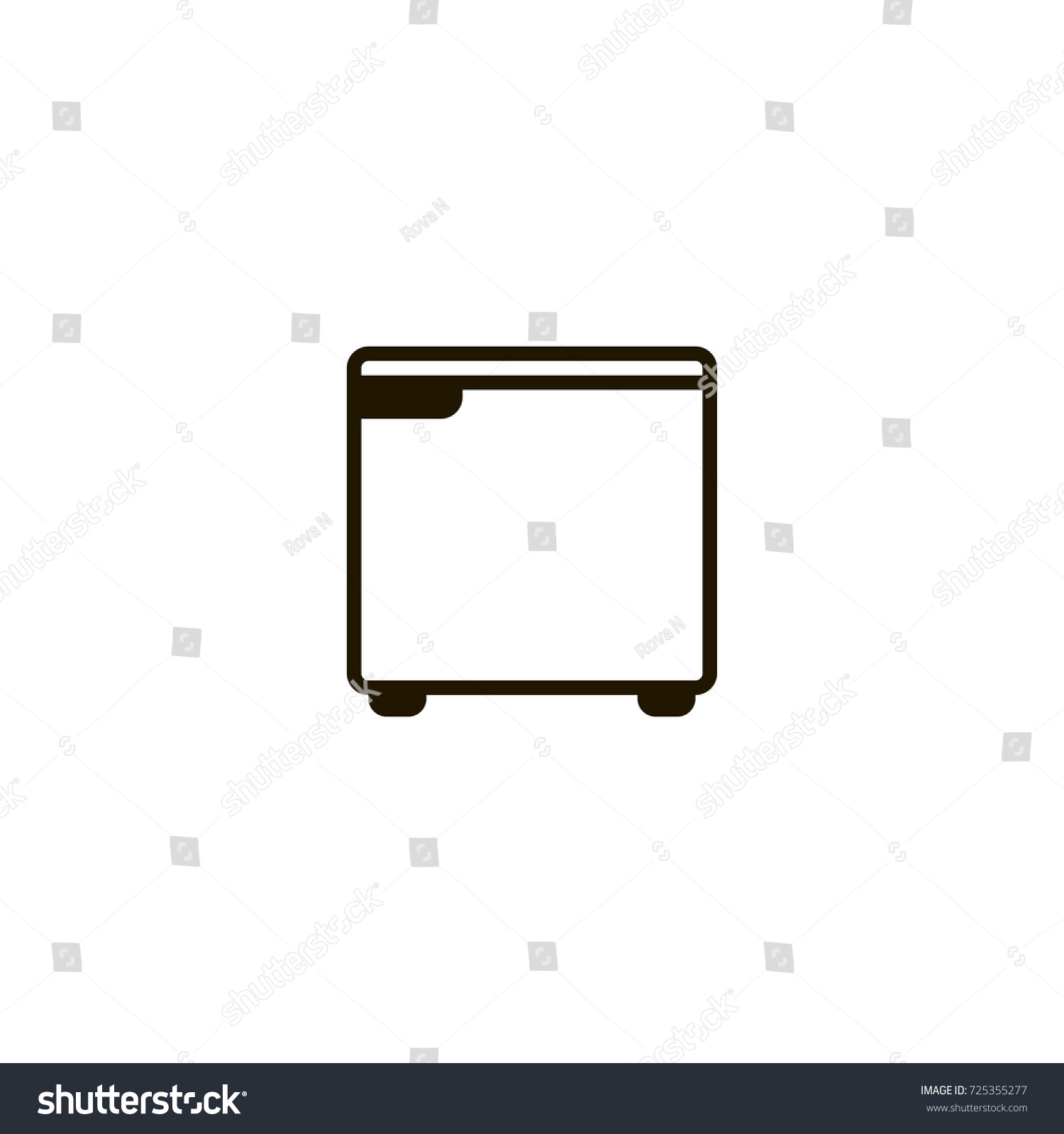 Mini Fridge Icon Sign Design Stock Vector (Royalty Free) 725355277 ...