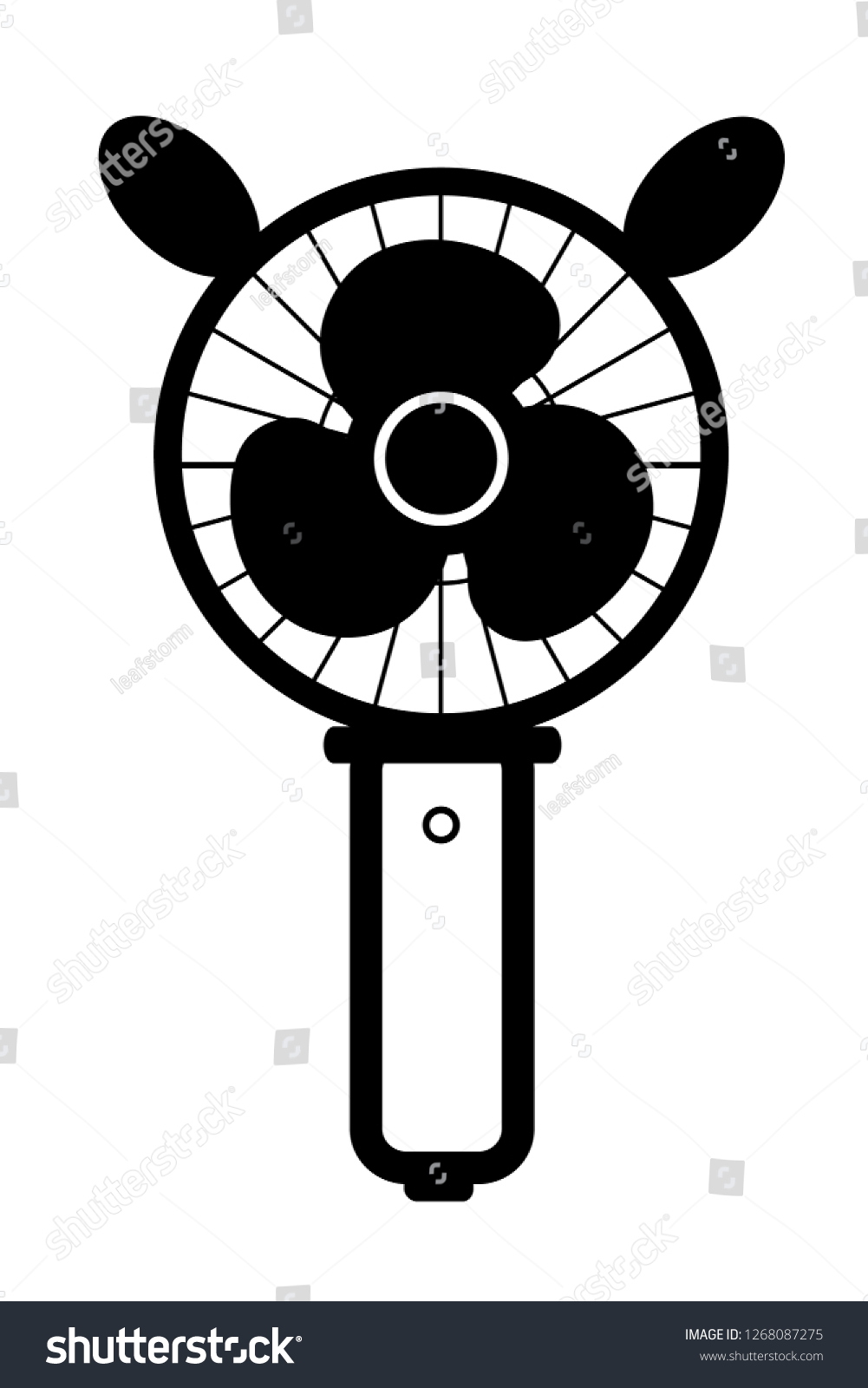 Mini Handheld Fan Icon Vector Stock Vector (Royalty Free) 1268087275