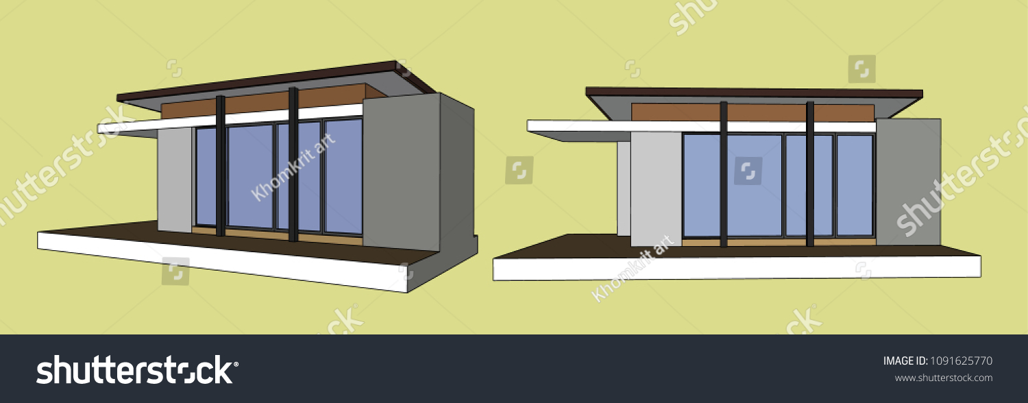 Mini Mart Vector Illustration Stock Vector (Royalty Free) 1091625770 ...