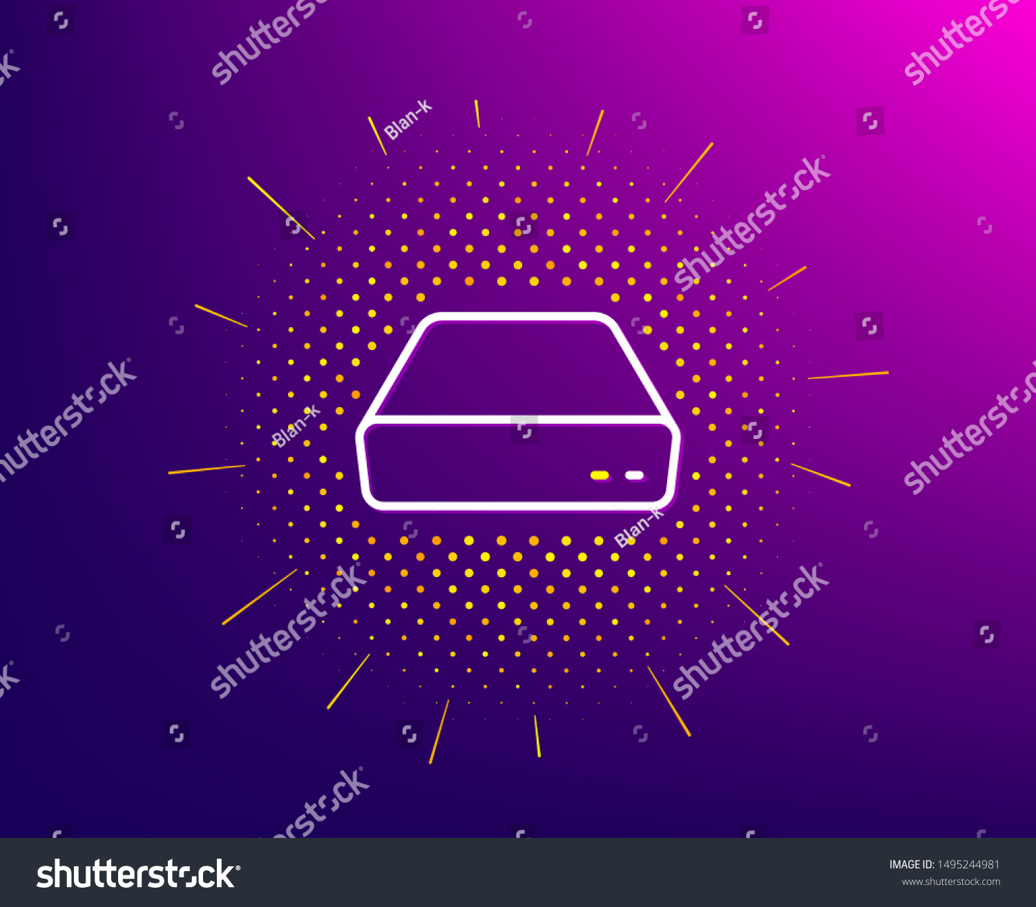 Mini Pc Line Icon Halftone Pattern Stock Vector (Royalty Free ...