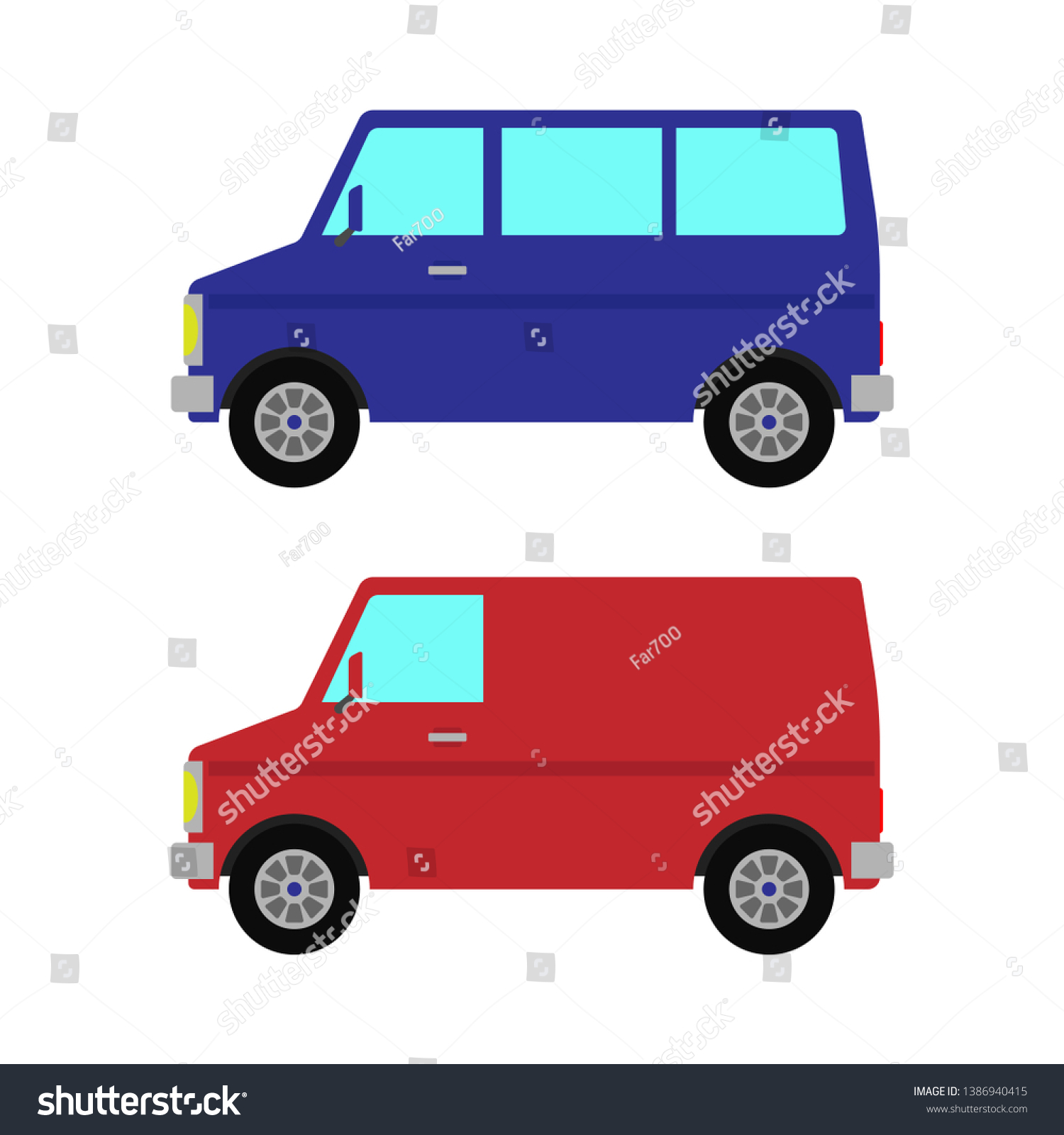 Minibus Van Vector Drawing Side View: เวกเตอร์สต็อก (ปลอดค่าลิขสิทธิ์ ...