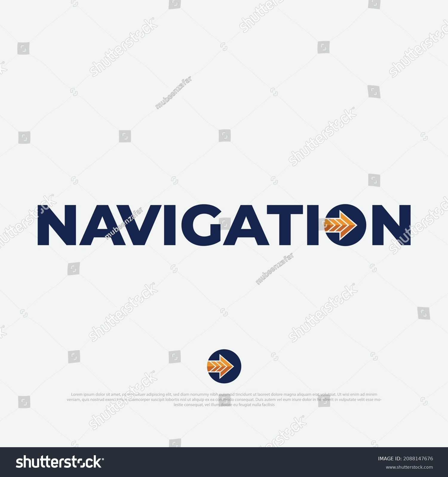 Minimal Clean Navigation Vector Logo Forwarding Stock Vector (Royalty ...