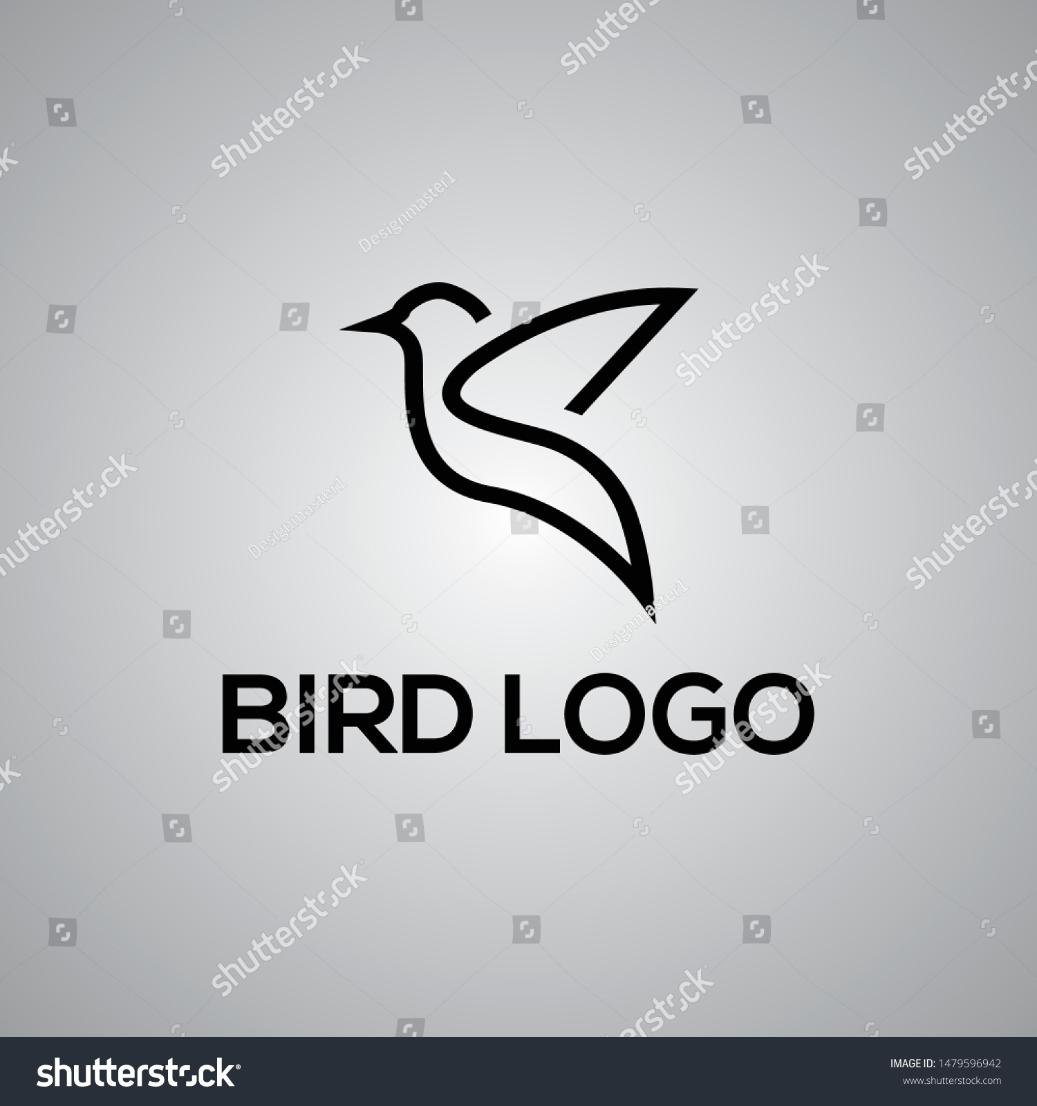 Minimal Bird Logo Design Template Stock Vector (Royalty Free ...