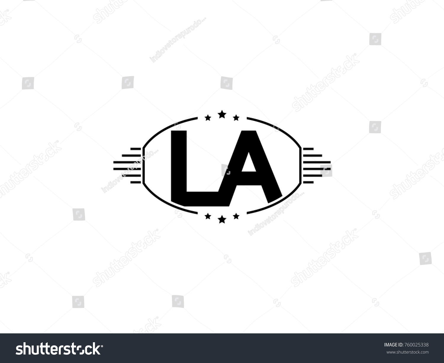 Minimal Black Vector Initial La Logo Stock Vector (Royalty Free ...