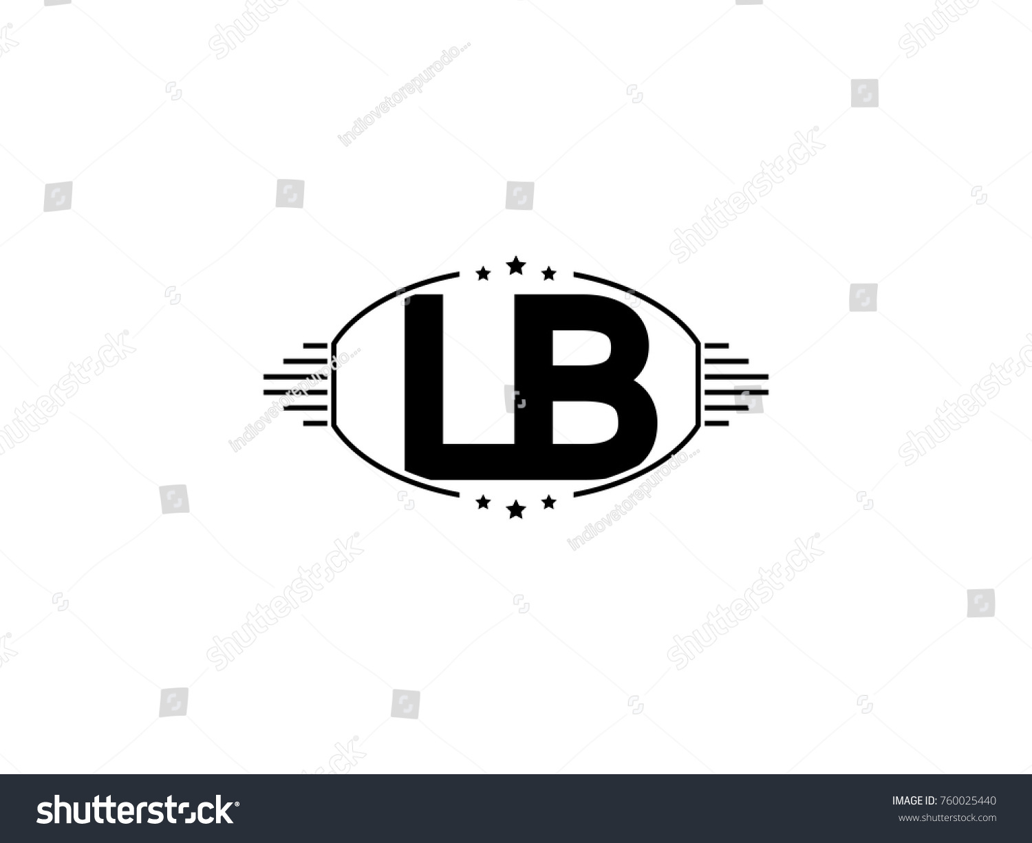 Minimal Black Vector Initial Lb Logo Stock Vector (Royalty Free) 760025440
