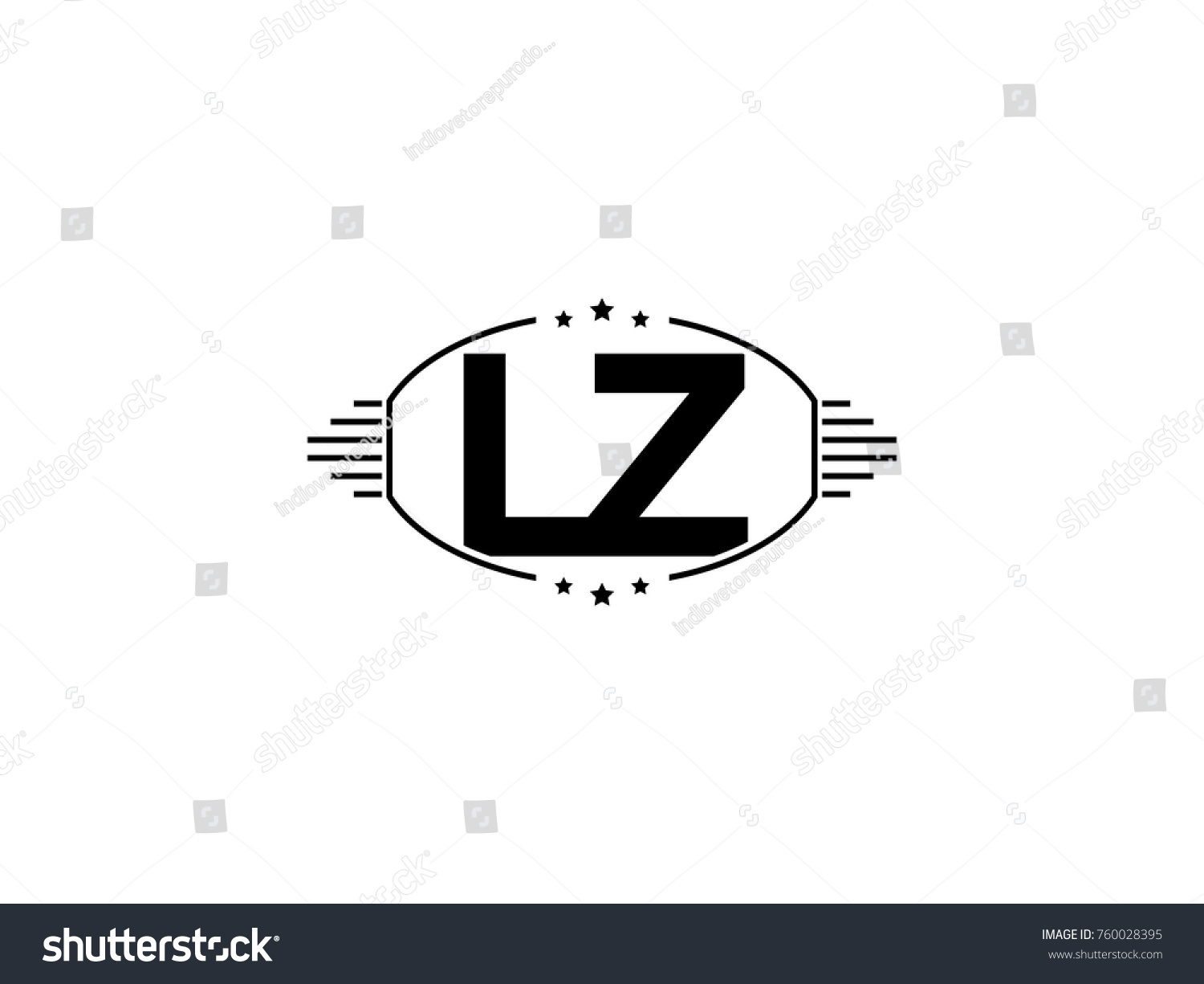 Minimal Black Vector Initial Lz Logo Stock Vector (Royalty Free ...