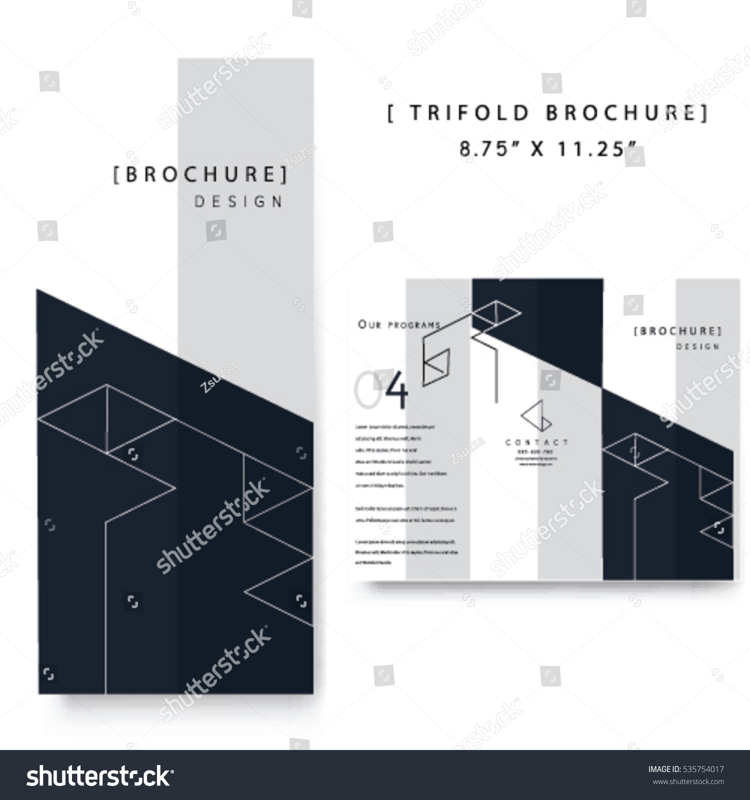 Minimal Brochure Design Template Stock Vector (Royalty Free) 535754017