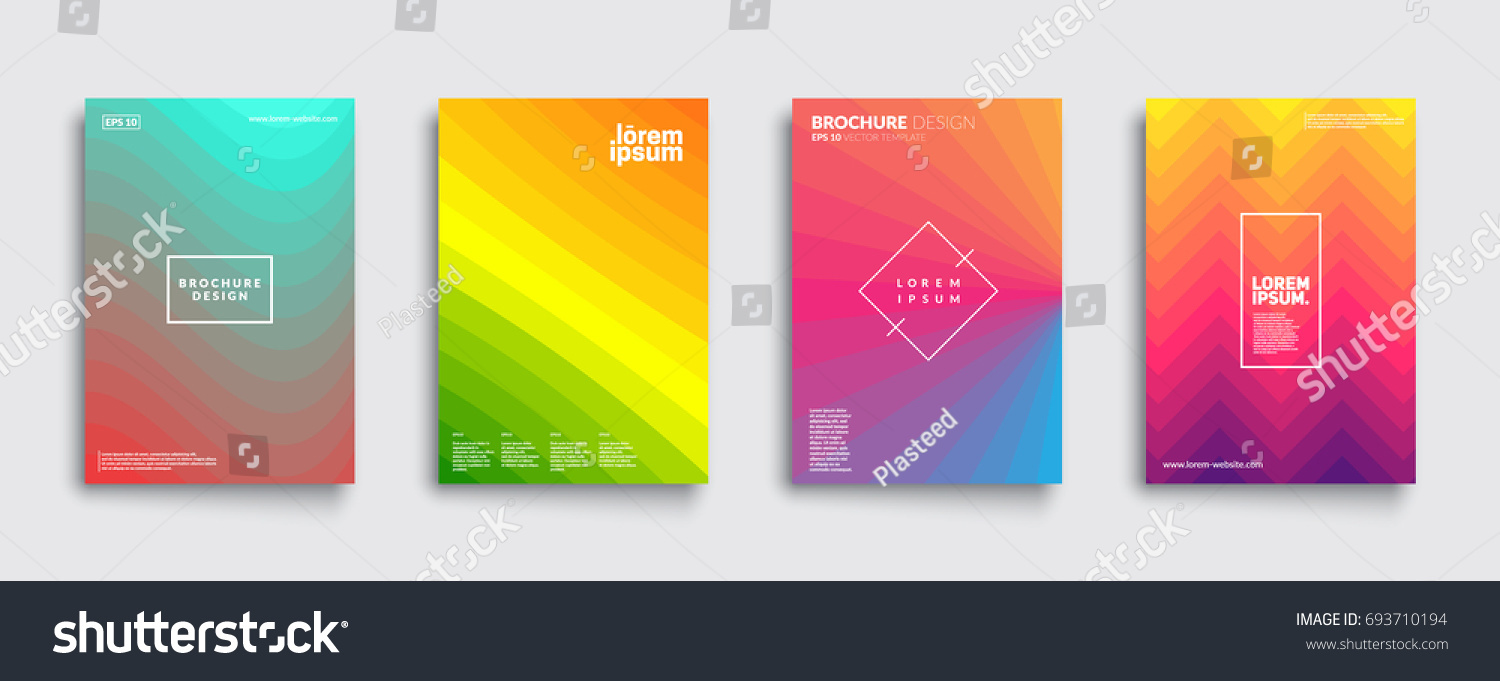 Minimal Covers Design Cool Geometric Gradients Stock Vector (Royalty ...
