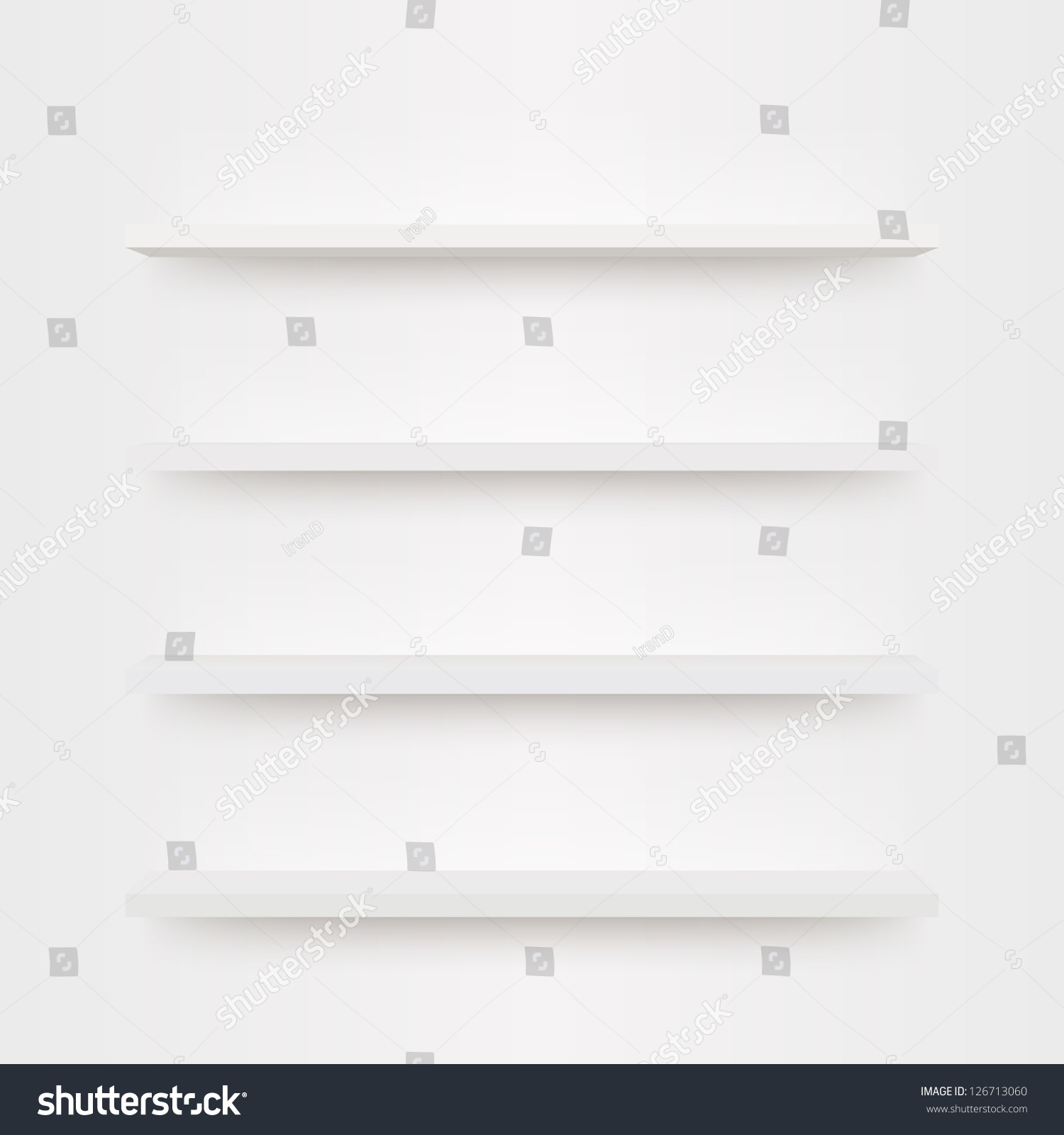 Minimal 3d Bookshelf Design Vector Stock Vector (Royalty Free) 126713060