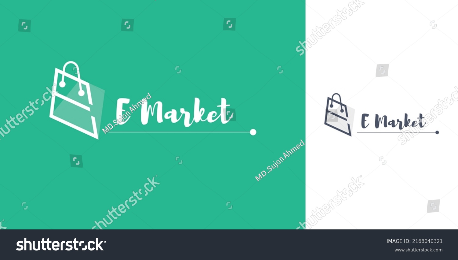 Minimal E Market Logo Template E Stock Vector (Royalty Free) 2168040321 ...