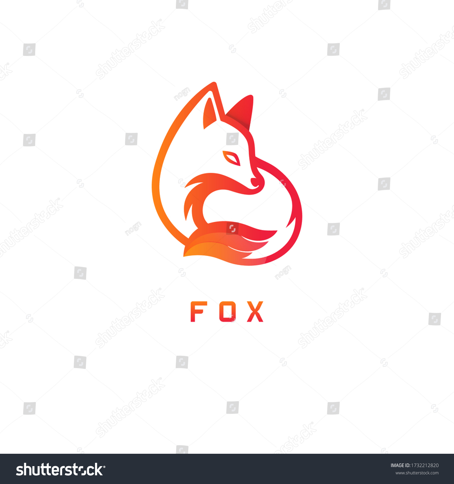 Minimal Fox Logo Symbol Icon Vector Stock Vector (Royalty Free ...