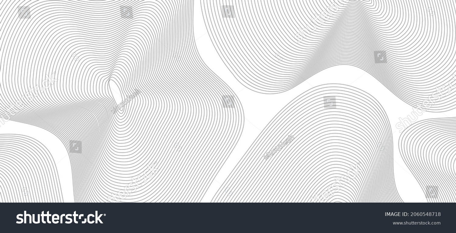 Minimal Gray Topography Line Texture Background Stock Vector (Royalty ...