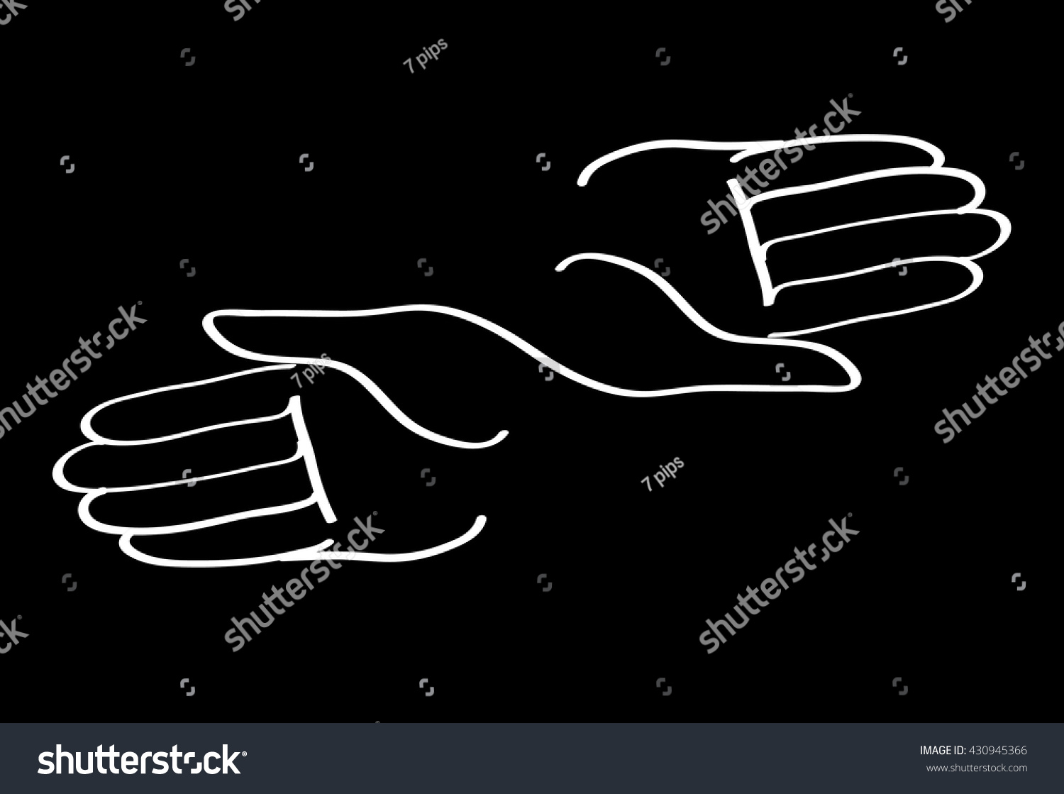 Minimal Hands Together Symbol Vector Stock Vector (Royalty Free ...
