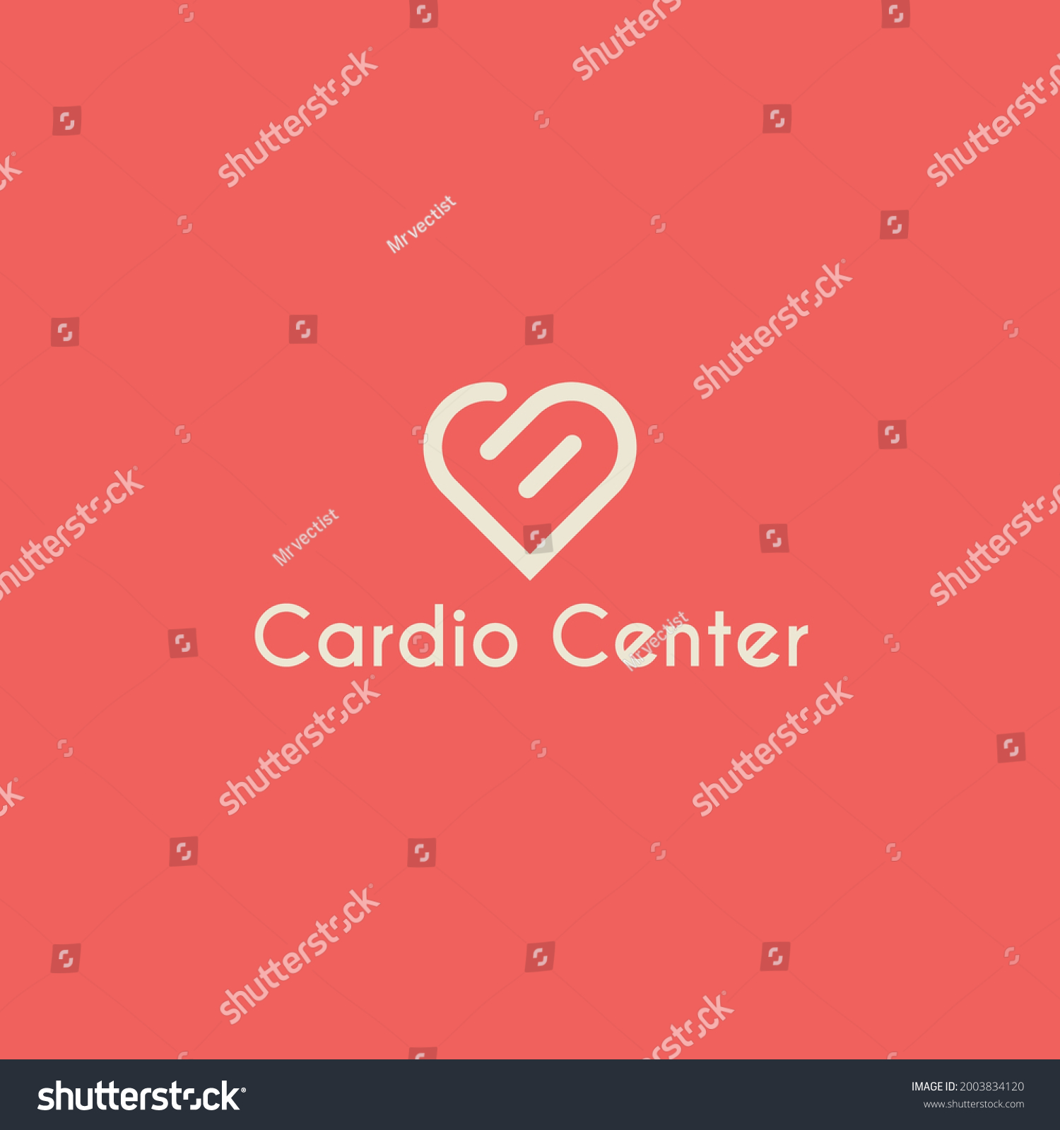 Minimal Heart Shape Logo Design Stock Vector (Royalty Free) 2003834120 ...