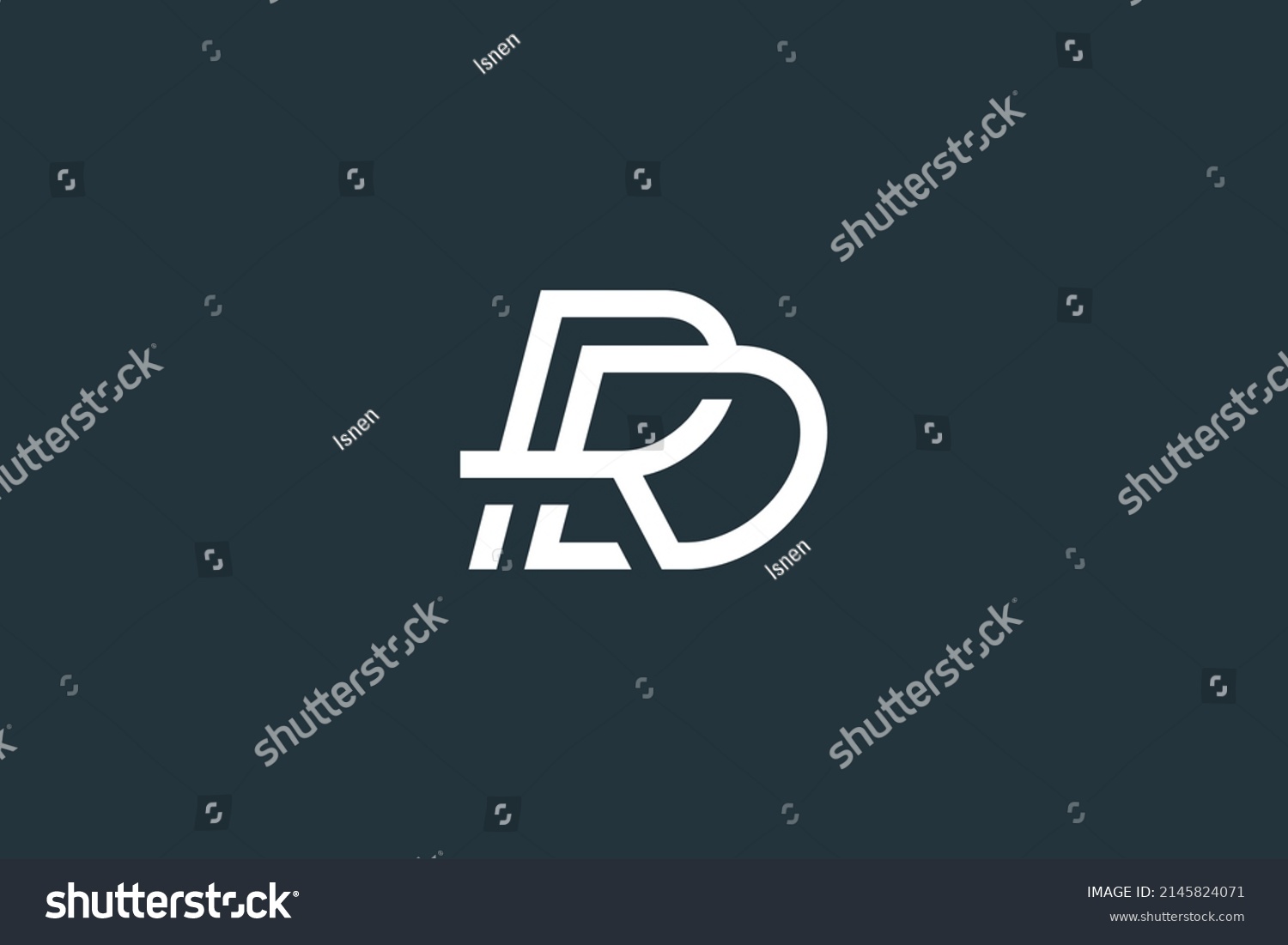 Minimal Initial Letter Rd Logo Design Stock Vector (Royalty Free ...
