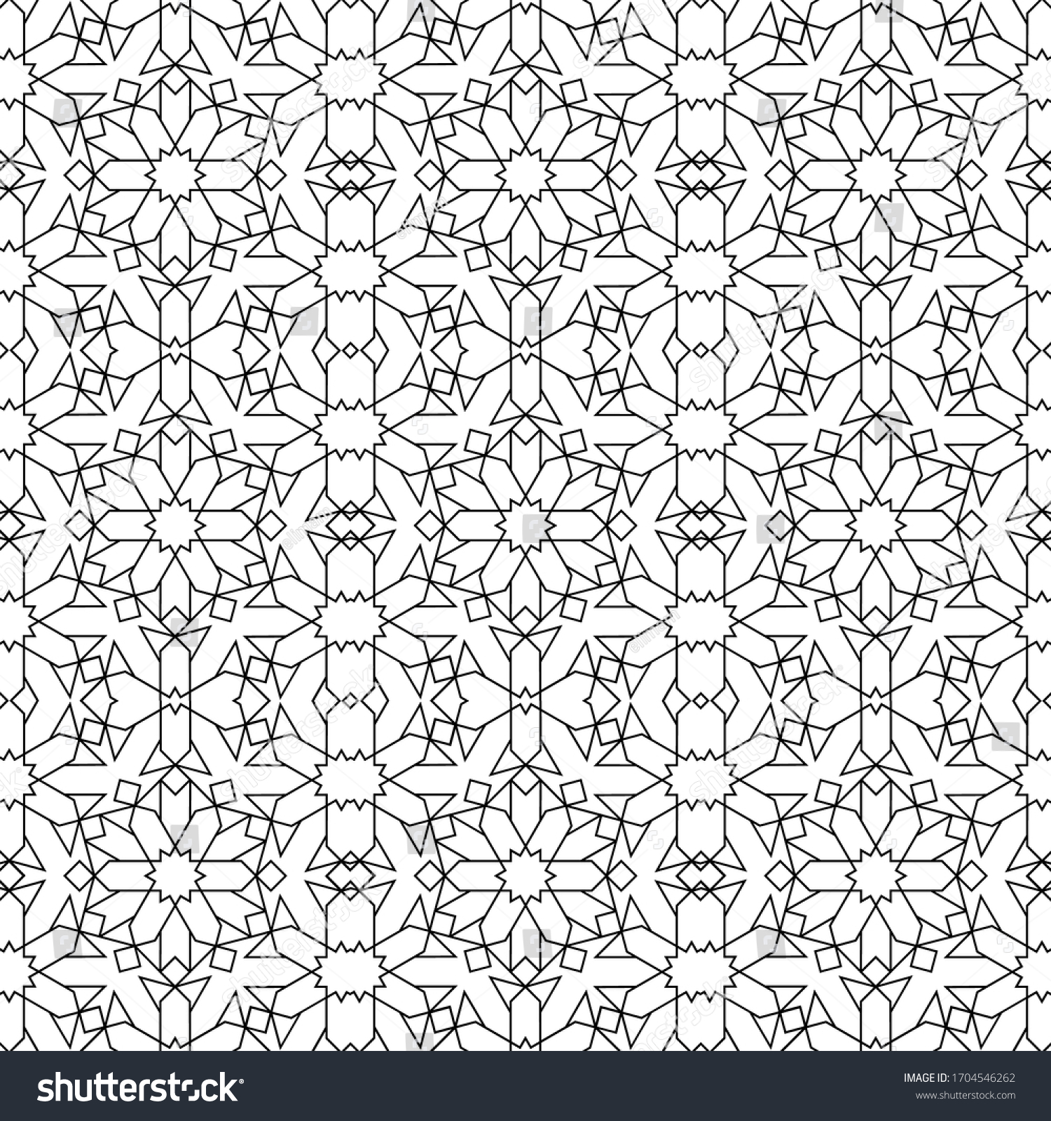 Minimal Islamic Ornament Pattern Islamic Ornamental Stock Vector ...