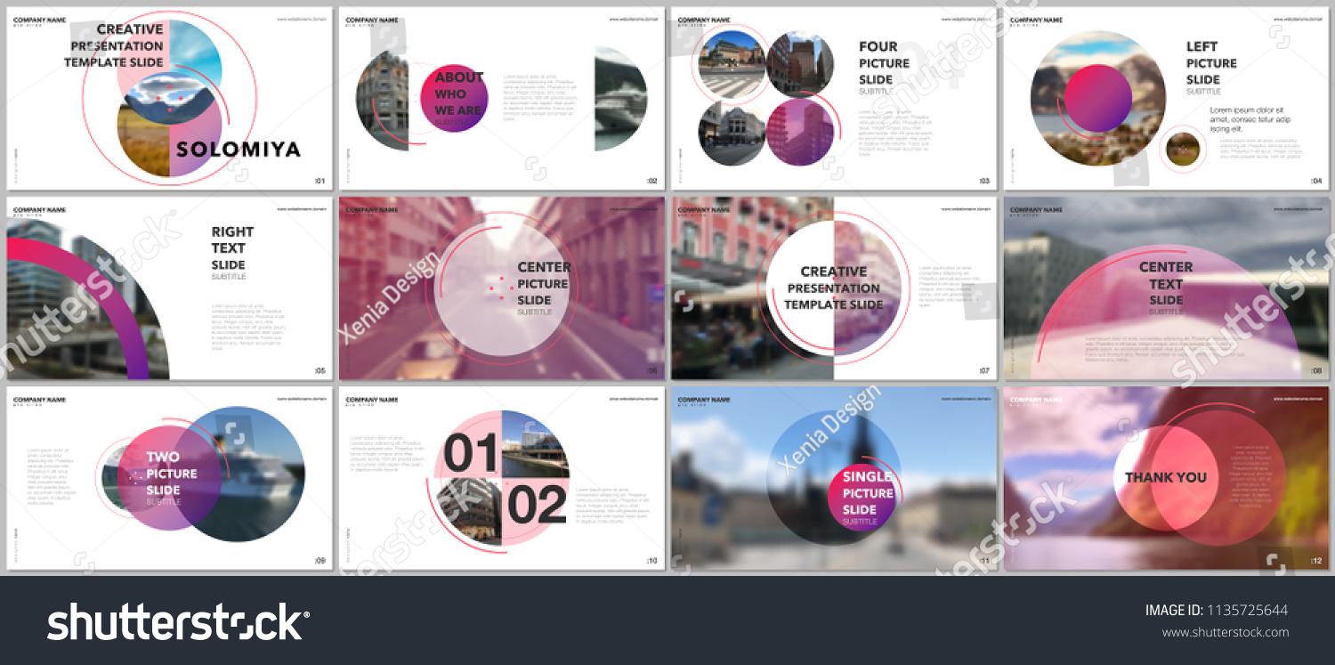 Minimal Presentations Design Portfolio Vector Templates Stock Vector ...