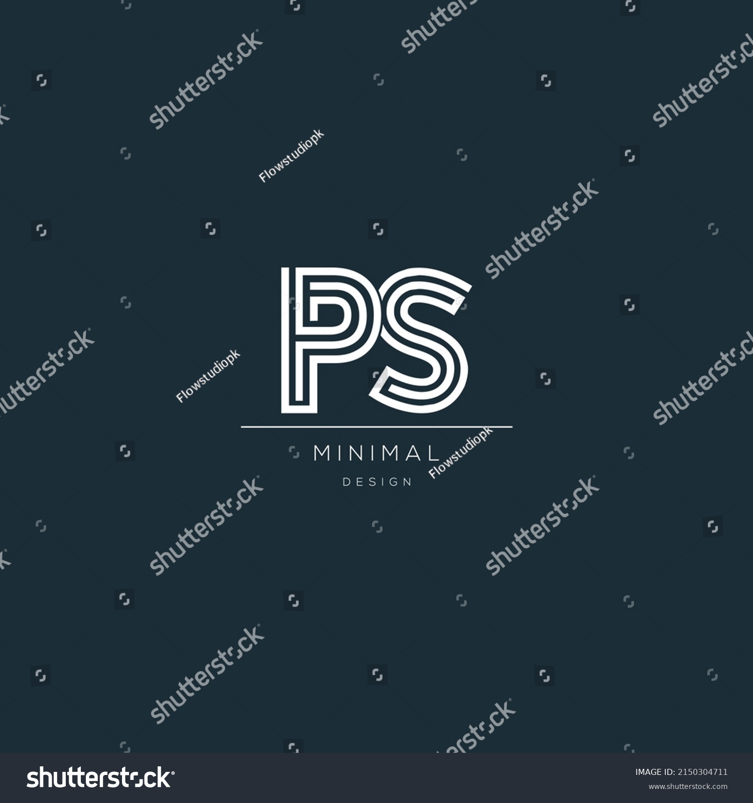 Minimal Ps Initial Based Icon Logo Stock Vector (Royalty Free ...