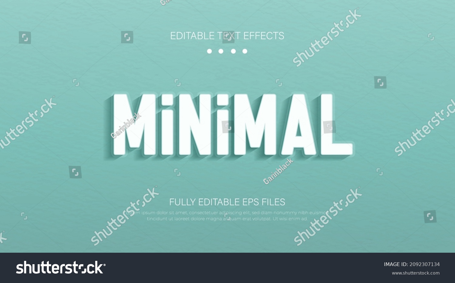Minimal Text Vector Effect Simple Cute Stock Vector (Royalty Free ...