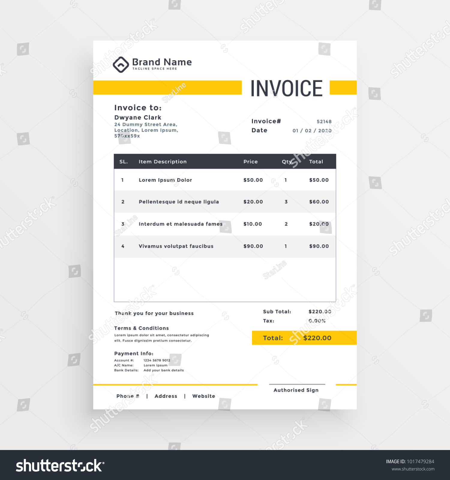 10,711 Vector invoice template Images, Stock Photos & Vectors ...