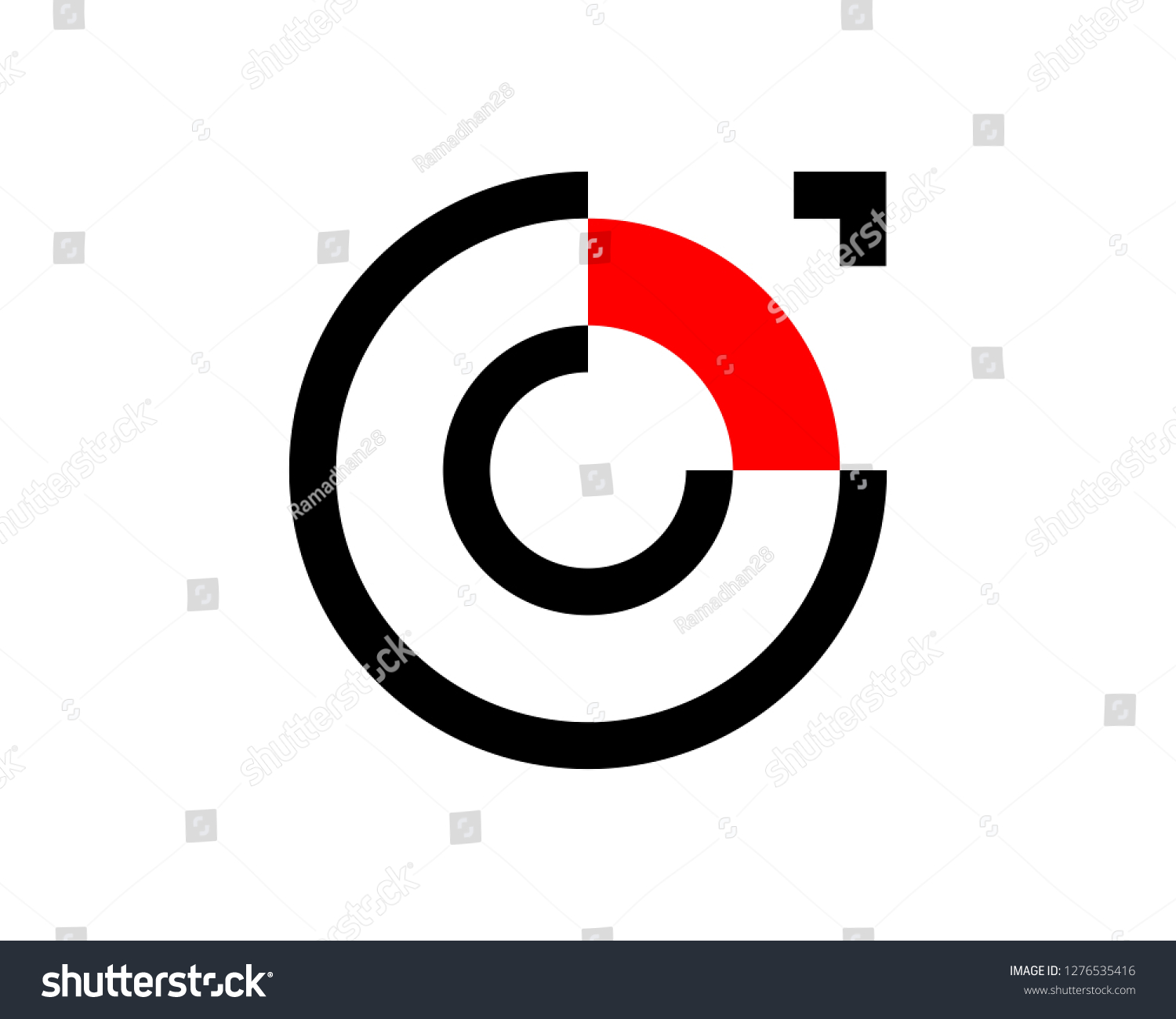 Minimalist Circle Typography Design Stock Vector (Royalty Free ...